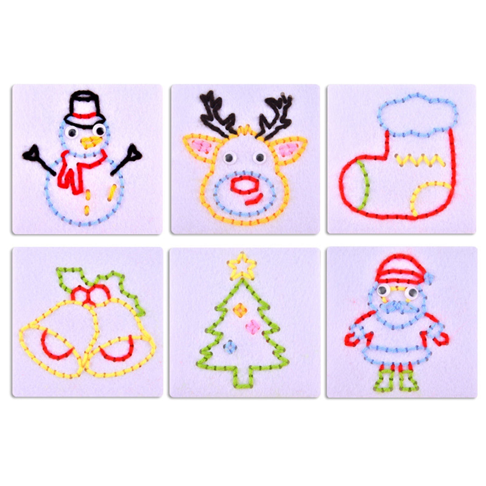 Cartoon Sewing Kits Toy Craft Project Set Lacing Threading Toy For ...