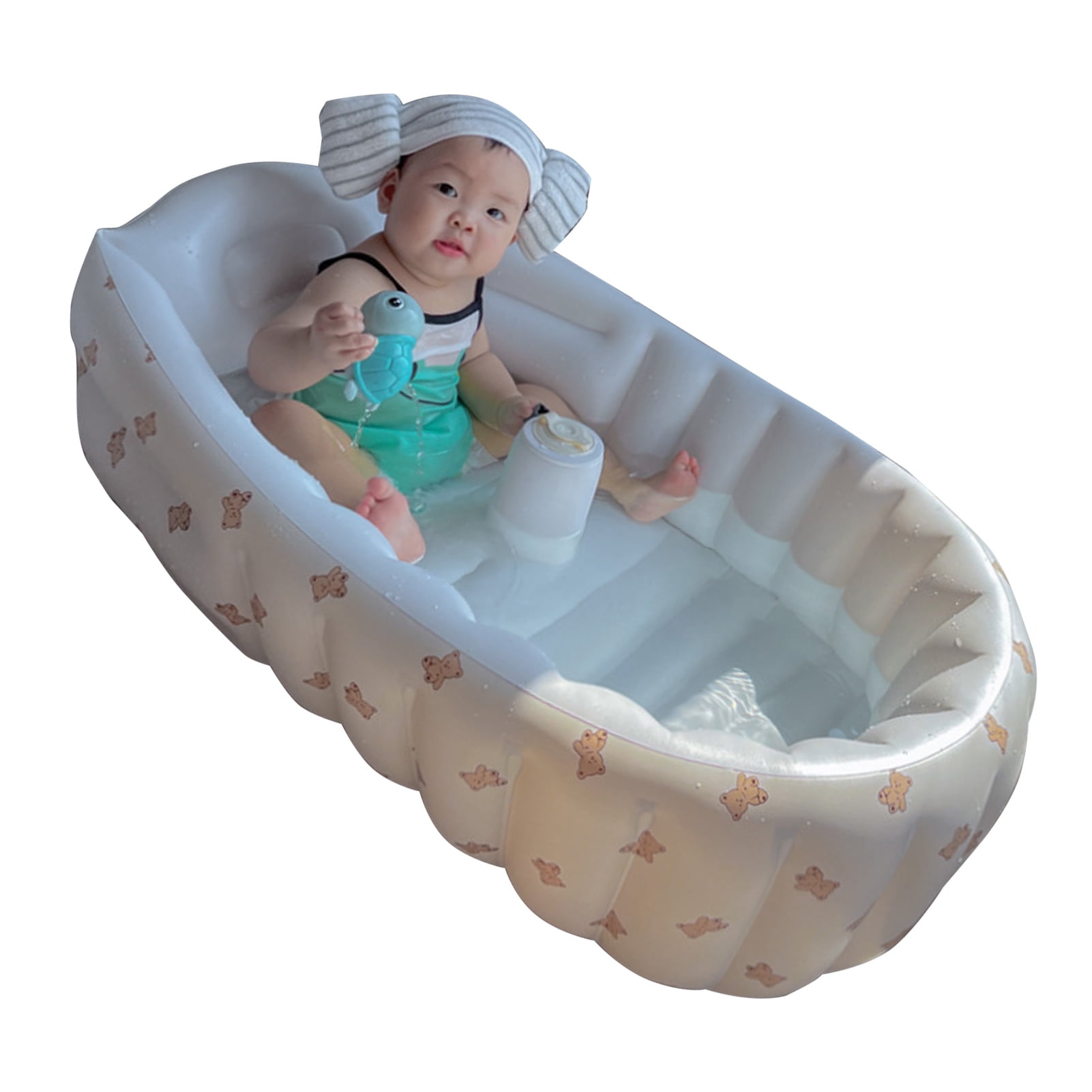 Cartoon Shaped Inflatable Baby Bath Tub PVC Thicken Sink Tub for Kids ...