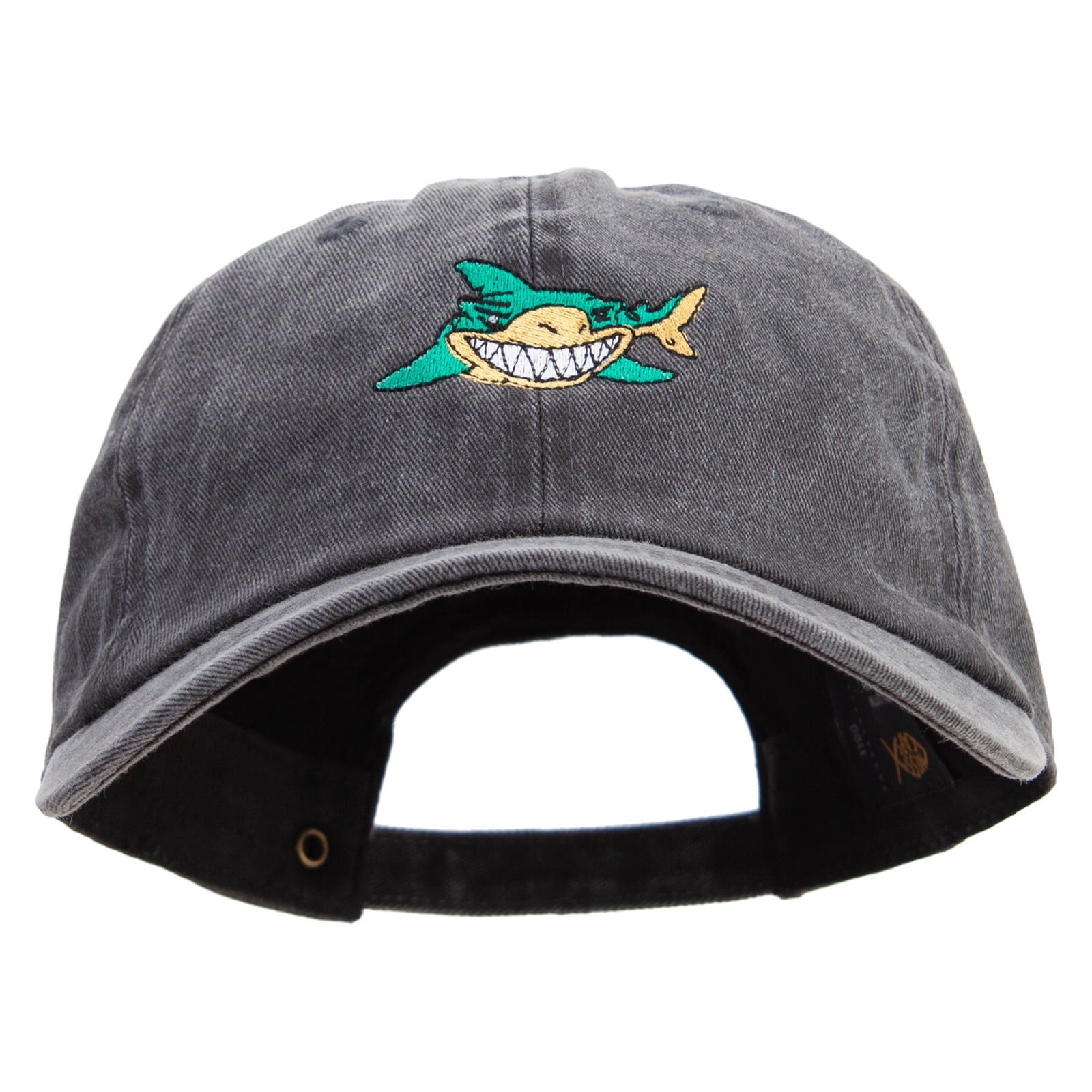 Cartoon Shark Logo Embroidered Cotton Twill Premium Pigment Dyed Cap ...