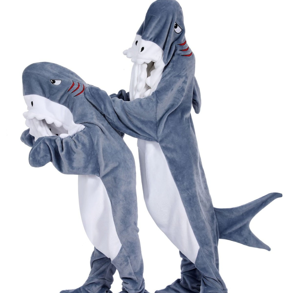Cartoon Shark Sleeping Bag Onesie, Fleece Warm Pajamas, Ultra-Soft Cozy ...
