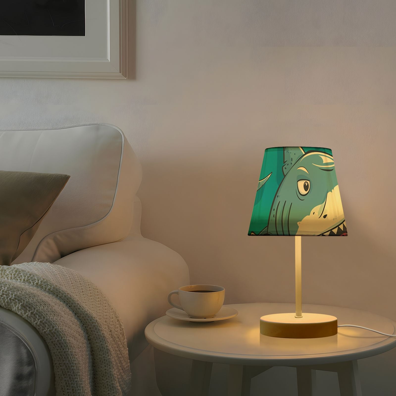 Cartoon Sharks Desk Lamp 3 Color Modes LED Table Lamp Nightstand ...