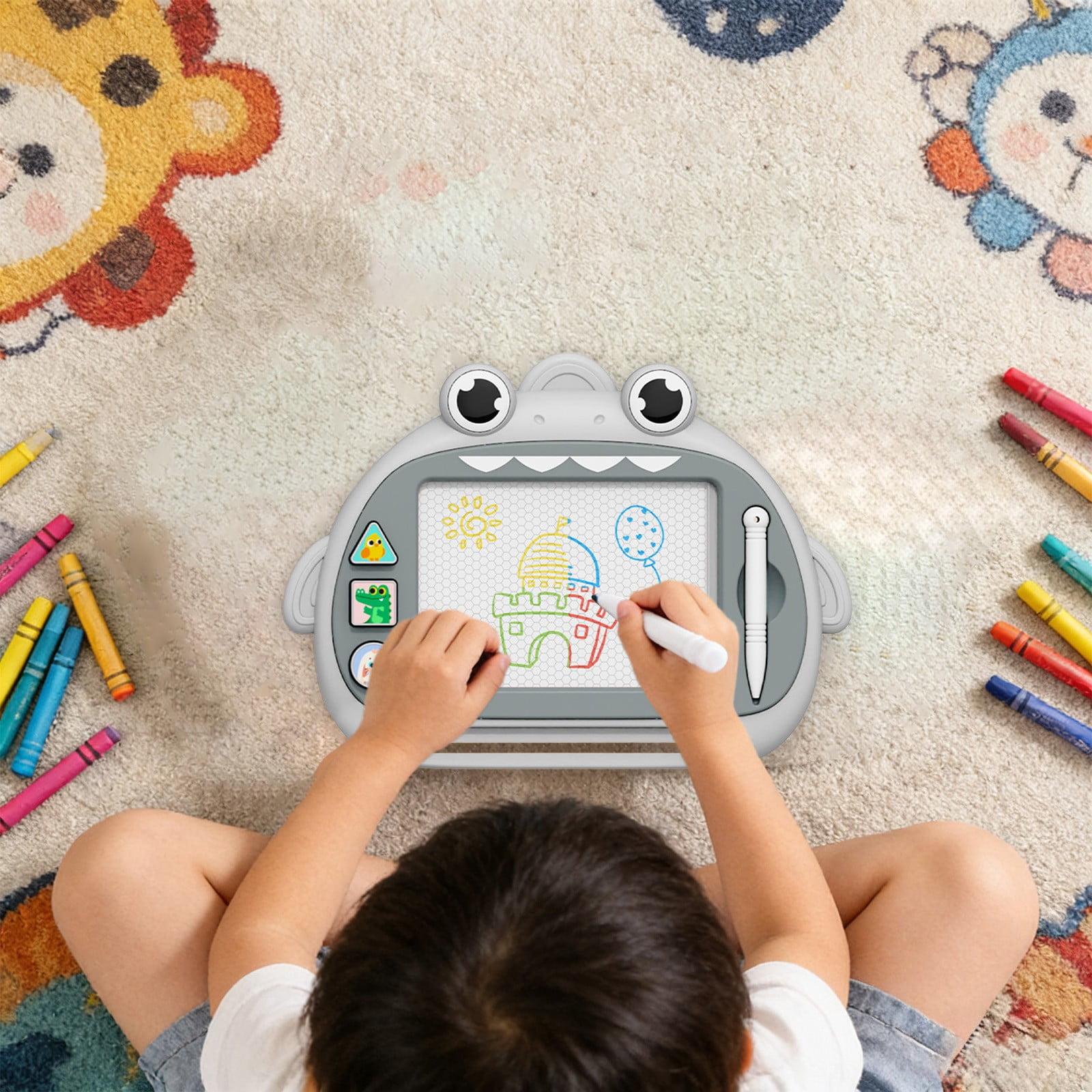 Cartoon Sharks Erasable Magnetic Drawing Board, Etch a Sketch Style ...