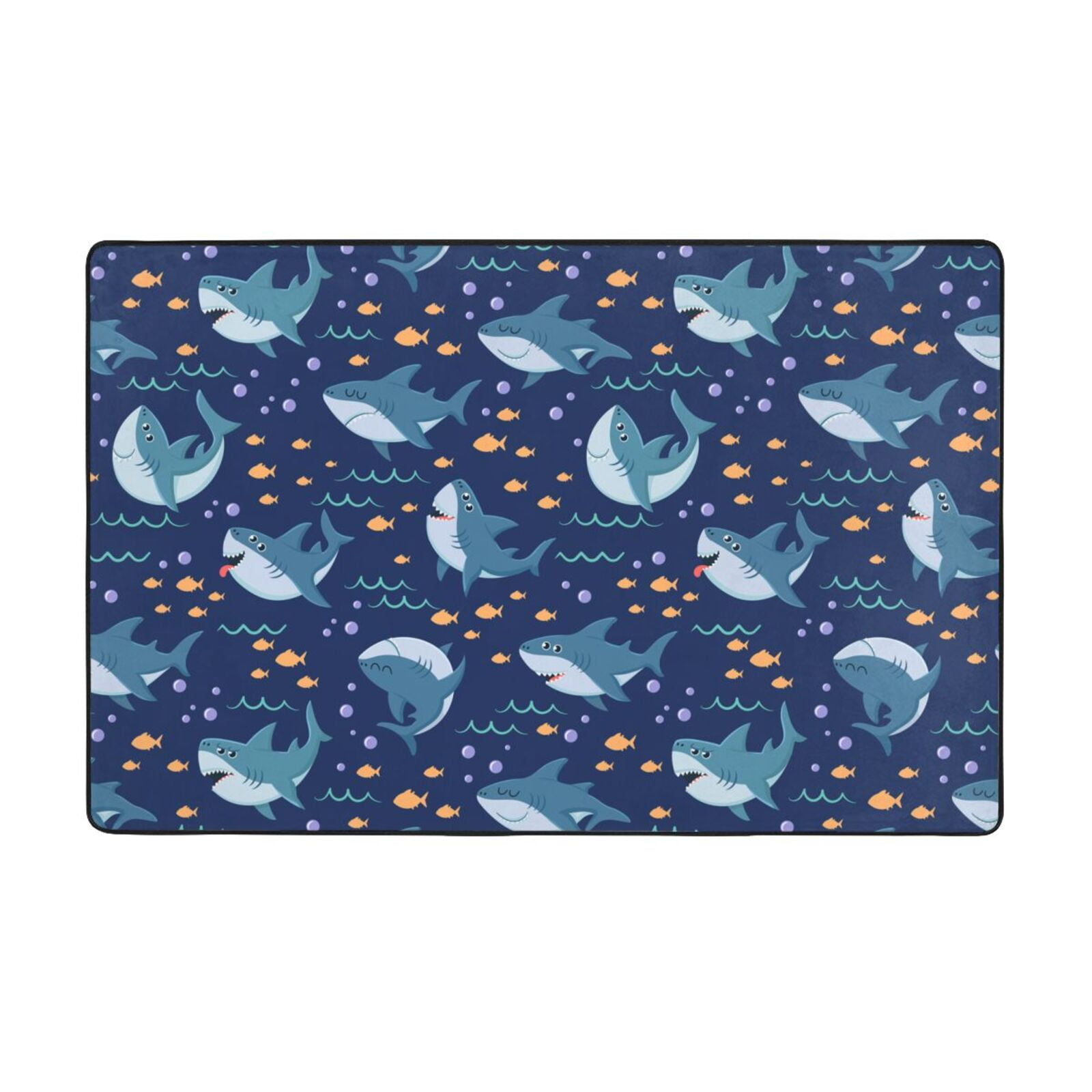 Cartoon Sharks2 Bathroom Rugs Non Slip Washable, 60x39in Water ...