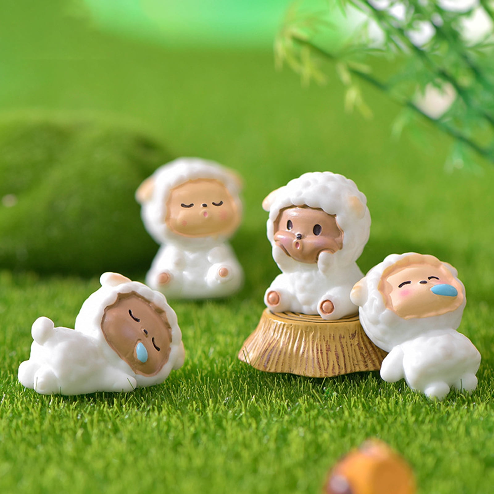 Cartoon Sheep Miniature - Colorful Mini Lamb Sculpture, Anti-Fade ...