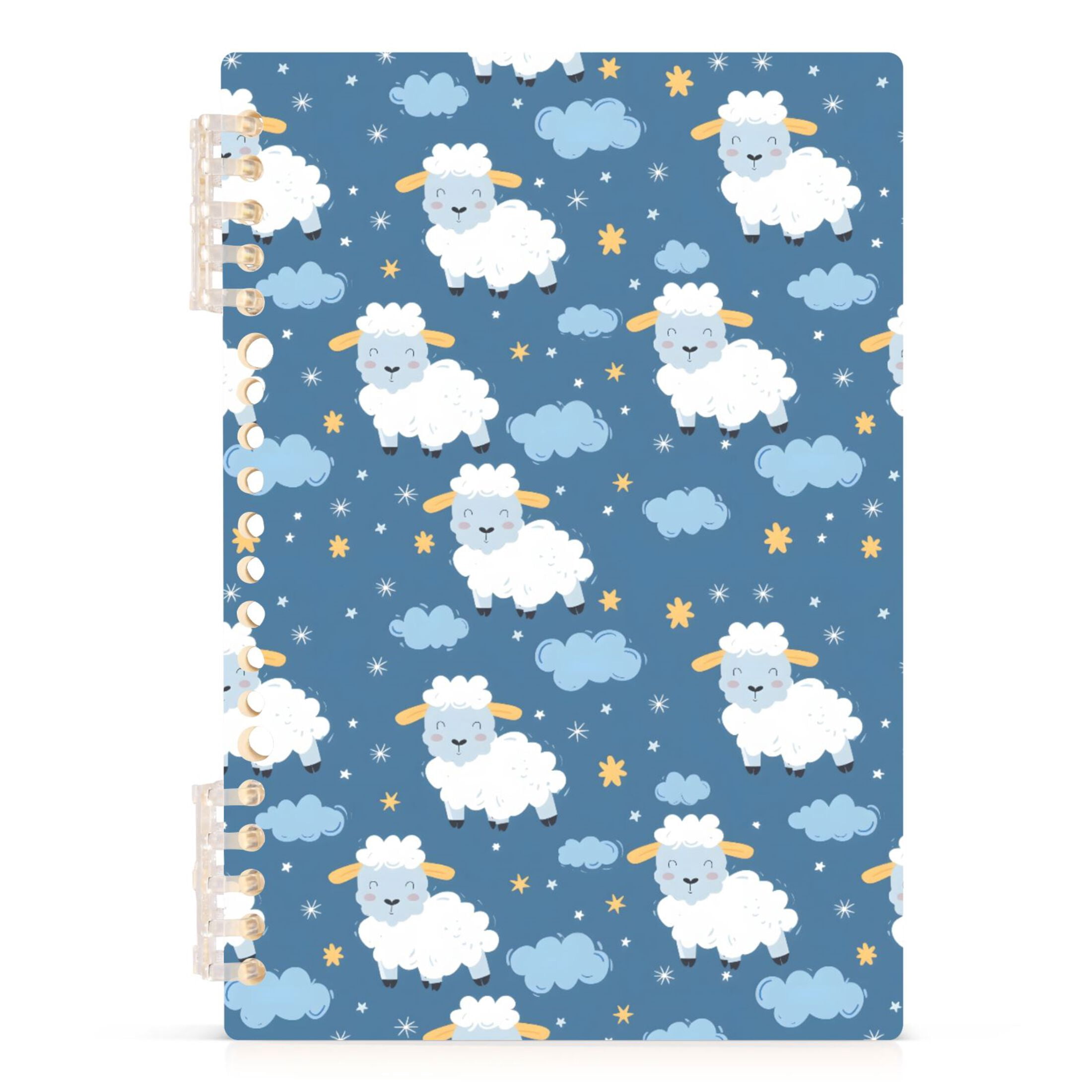 Cartoon Sheep Pattern A5 Notebook Refillable 60 Sheets Detachable Ring ...