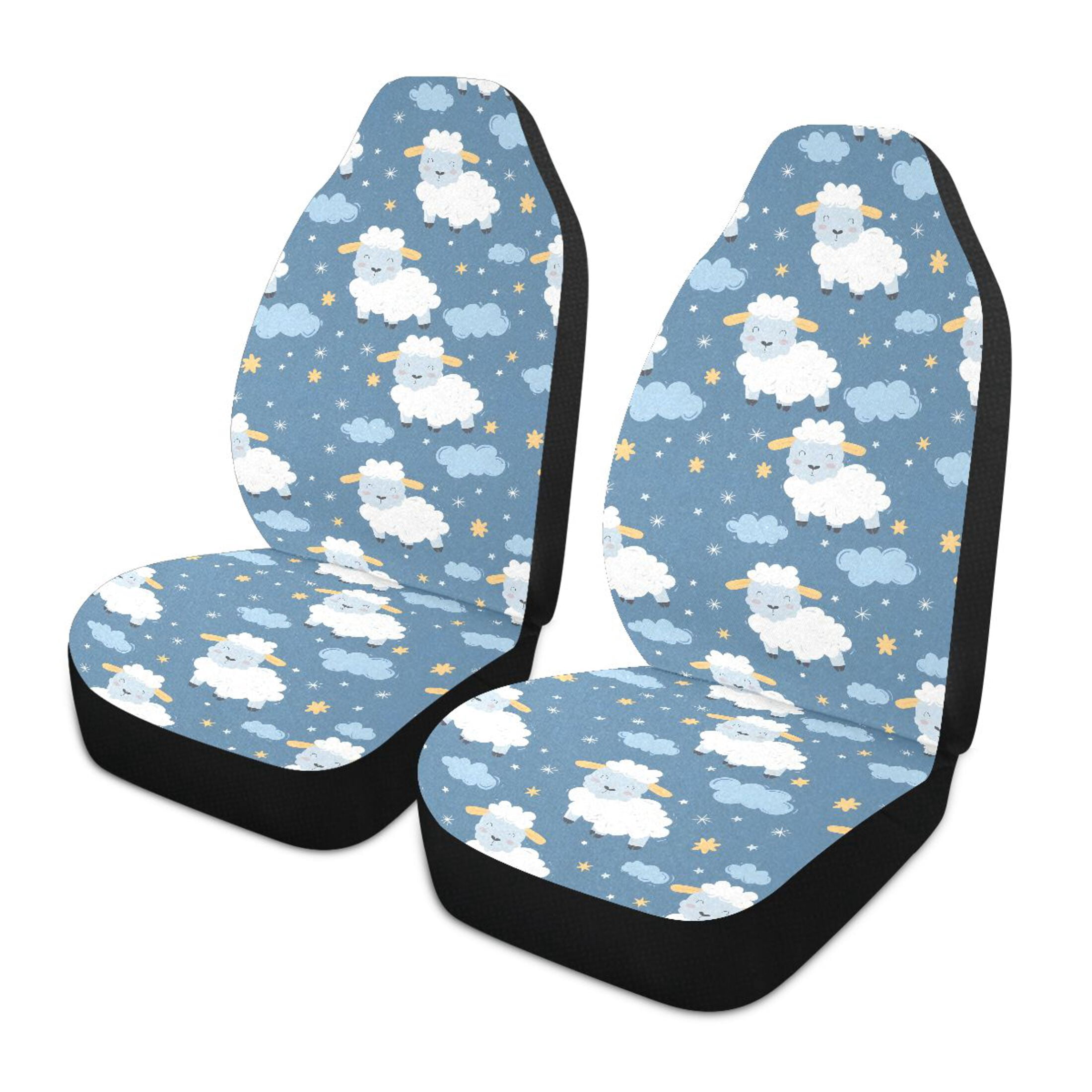 Cartoon Sheep Pattern Car Seat Covers Front Seats Universal Fit for ...