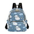 Cartoon Sheep Pattern Fashion Backpack Quilted Lightweight Women Travel ...