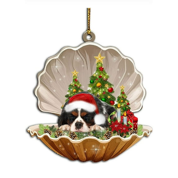 Cartoon Shell Christmas Dog Tree Hanging Ornaments Car Pendant Home ...