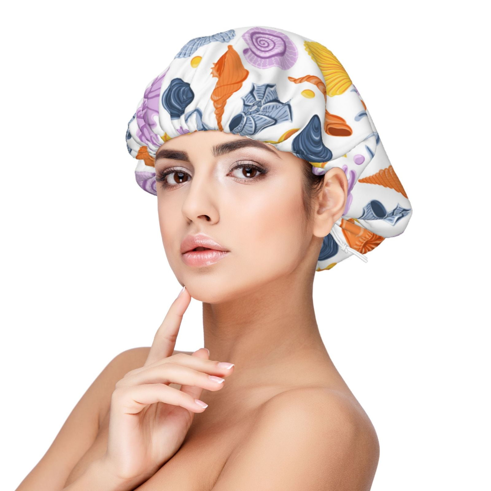 Cartoon Shell Conch Silk Bonnet for Sleeping Women/Men, Adjustable ...
