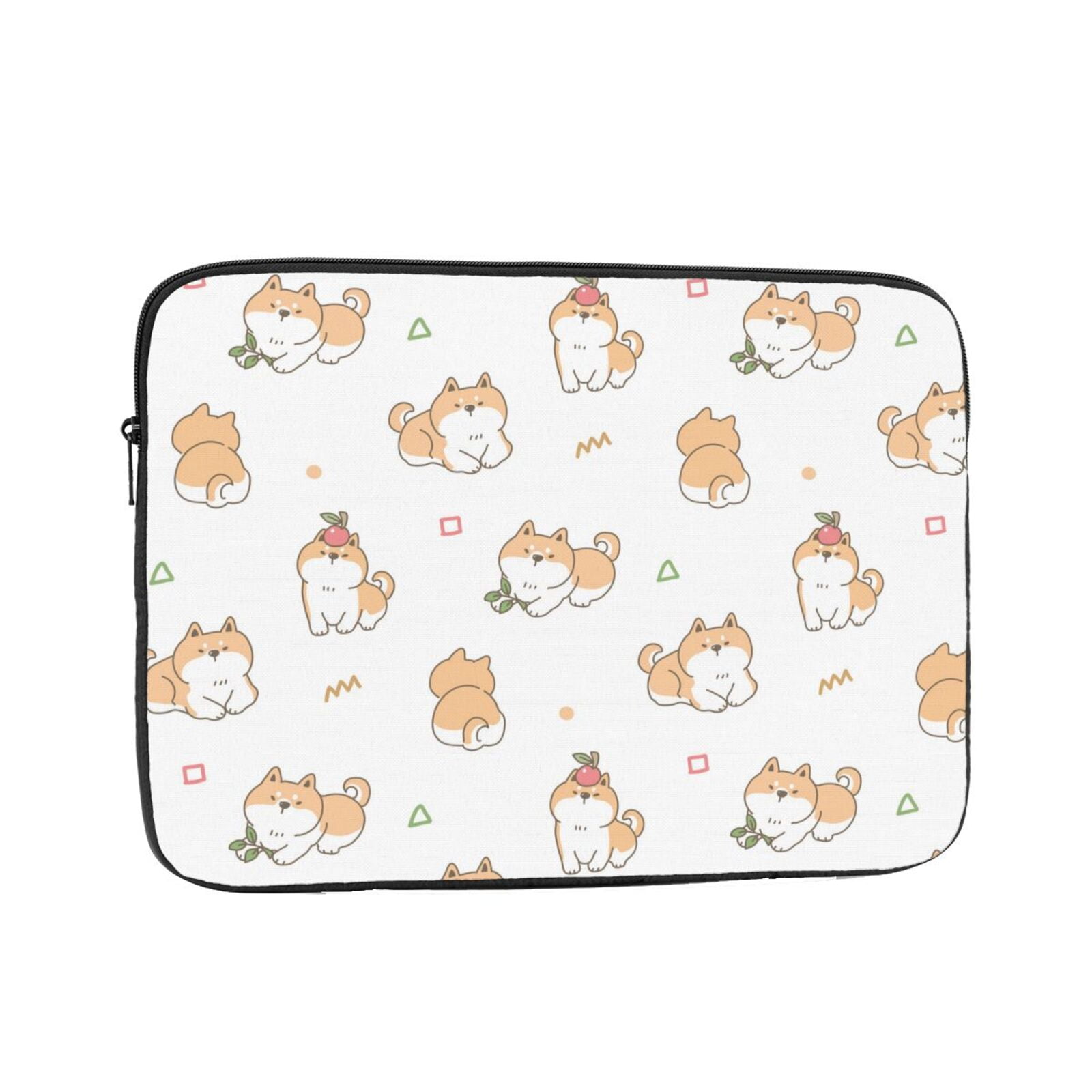 Cartoon Shiba Inu Dog Design 15 inch Portable Laptop Sleeve Compatible ...