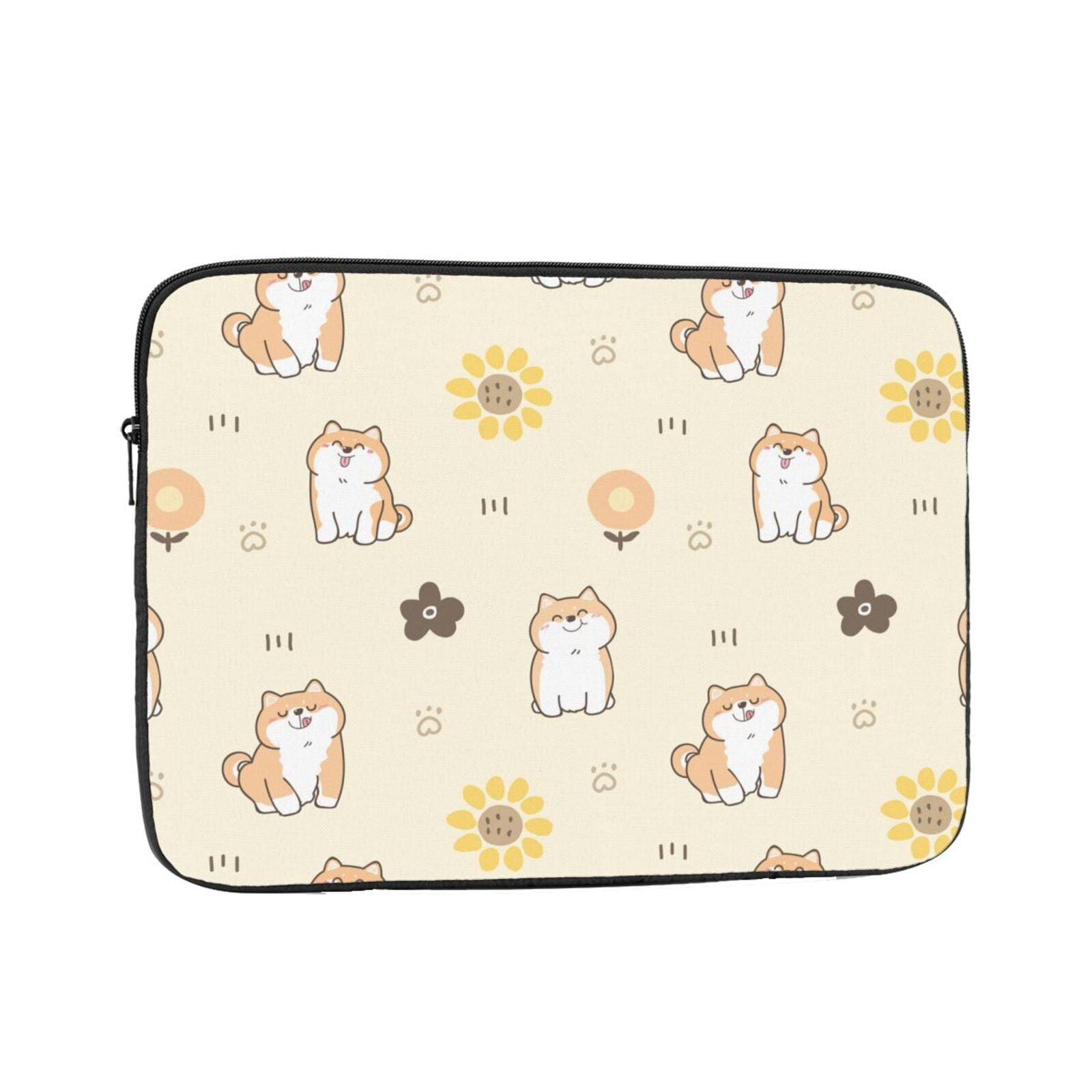 Cartoon Shiba Inu Dogs 17 inch Portable Laptop Sleeve Compatible with ...