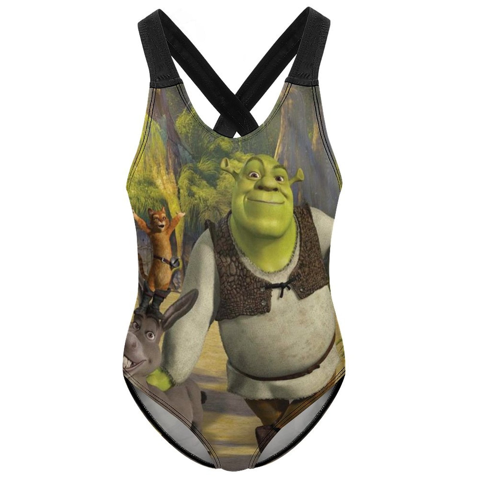 Cartoon Shrek Children's One-piece Swimsuit Summer Girl's Swimming Pool ...
