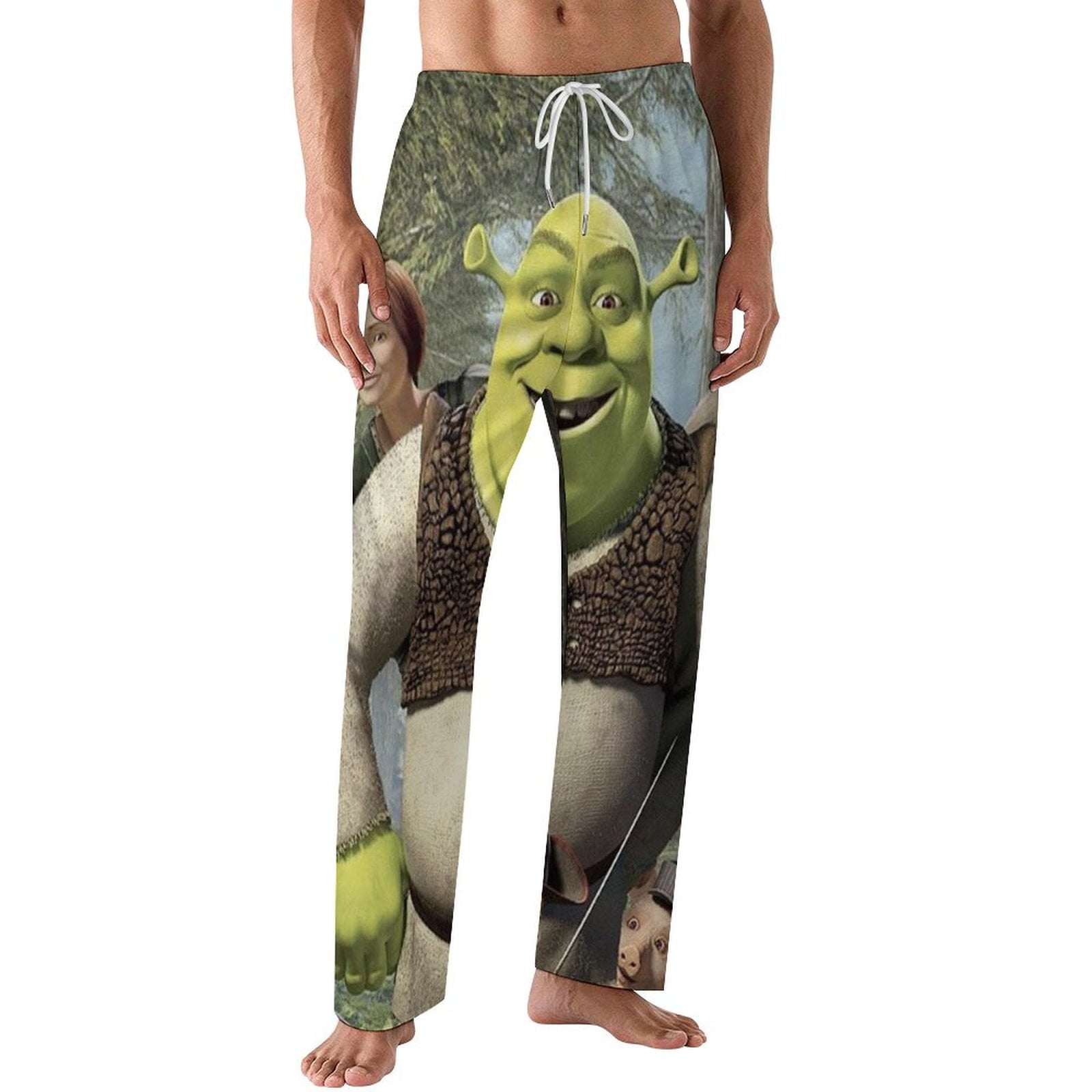 Cartoon Shrek Film Mens Pajama Pants Cozy Soft Lounge Sleep Pajamas ...