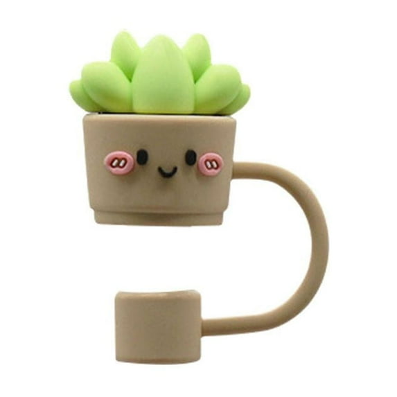 Cartoon Silicone Straw Cover, Cute Adjustable Reusable Topper for 10mm ...