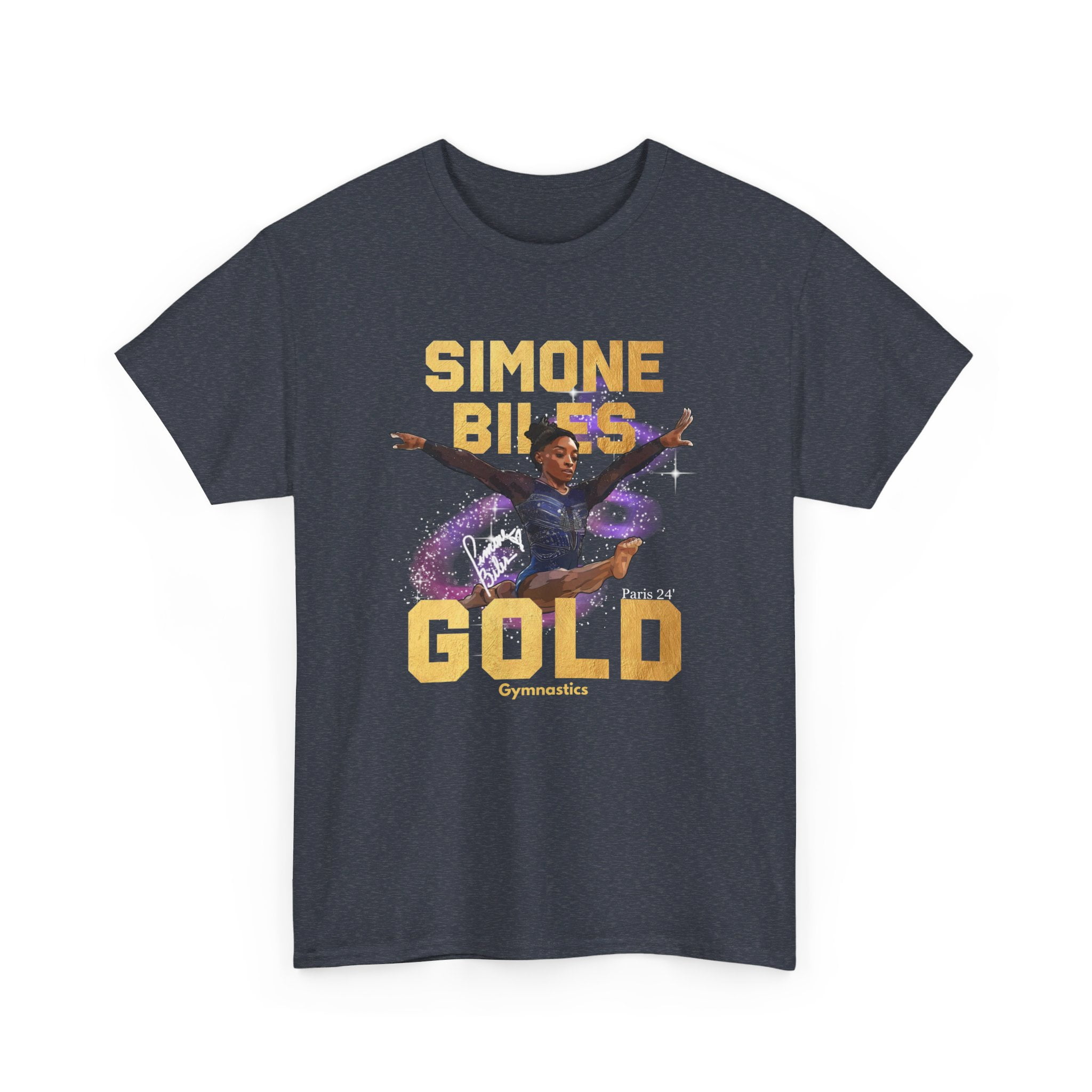 Cartoon Simone Biles Team USA Gymnastics Gold Unisex Heavy Cotton Tee ...