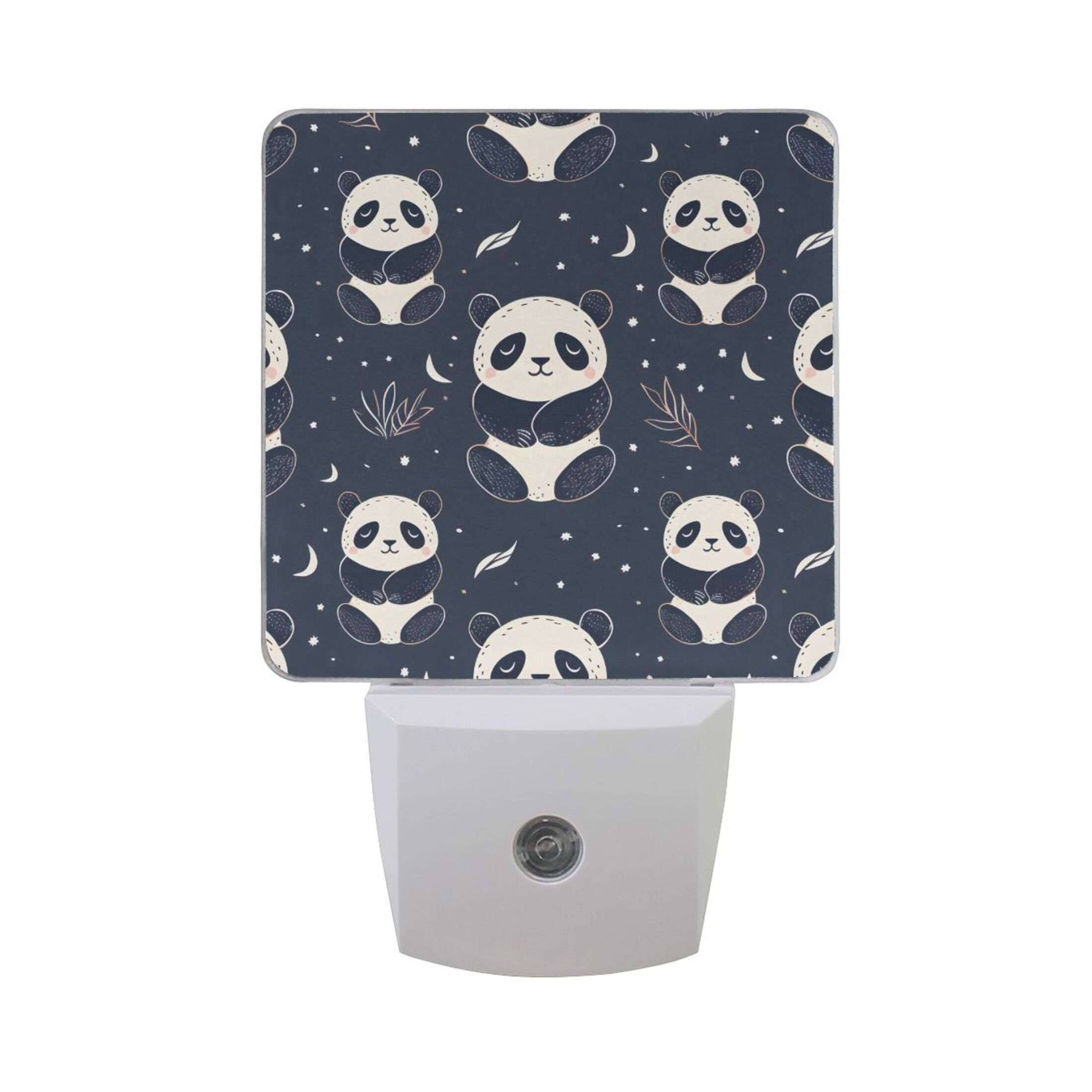 Cartoon Sitting Panda Night Light 2 Pack LED Nightlight Plug into Wall ...
