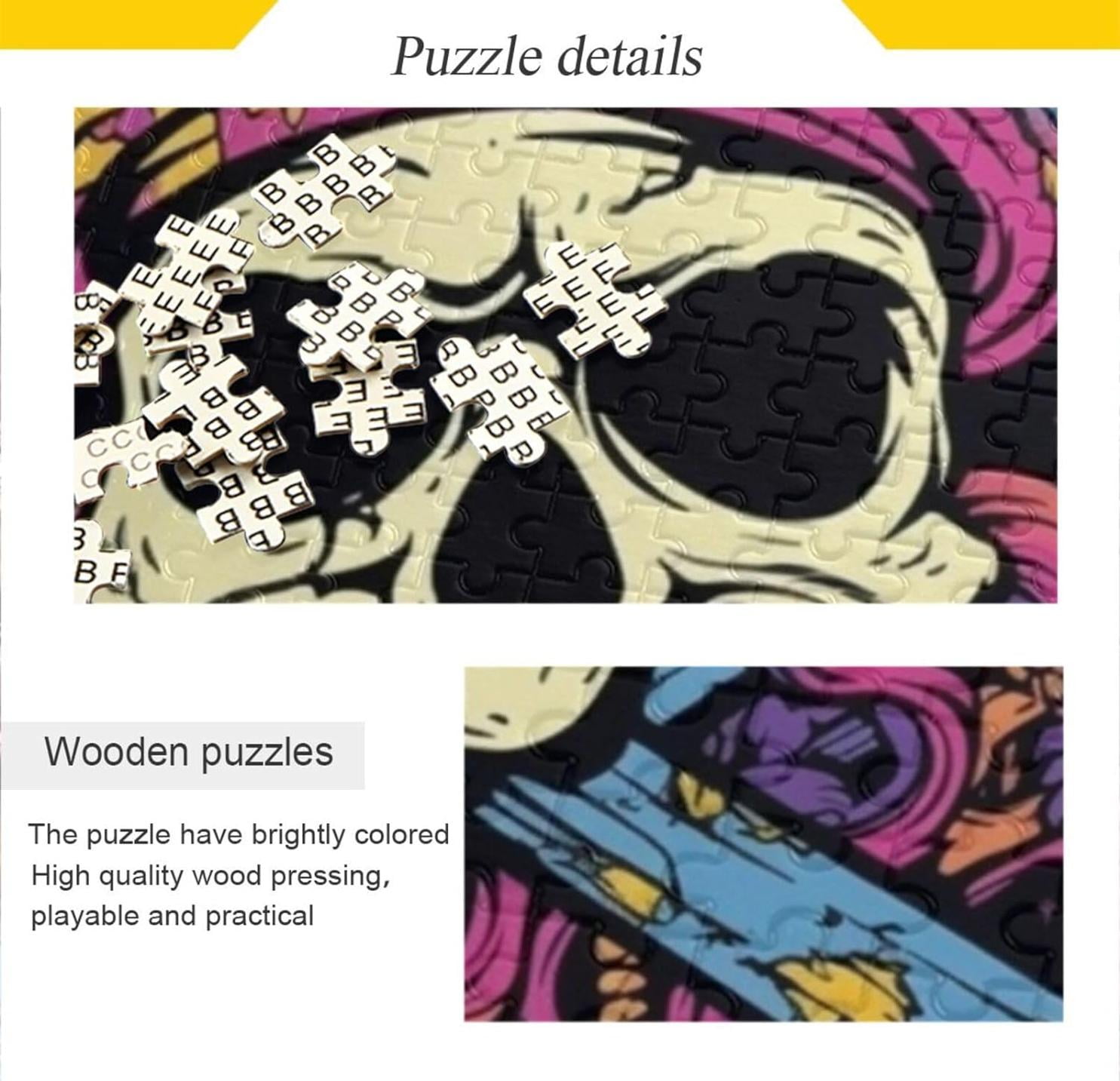 Cartoon Skull Pattern Jigsaw Puzzle 500 Pieces, Zigsaw with Storage Bag ...