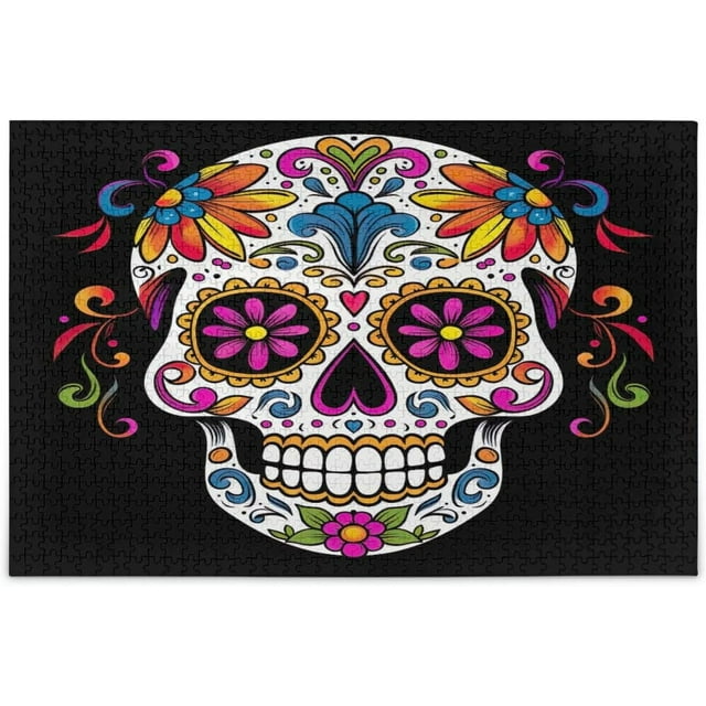 Cartoon Skull Puzzles for Adults 1000 Pieces, Fun Puzzles for Teens ...