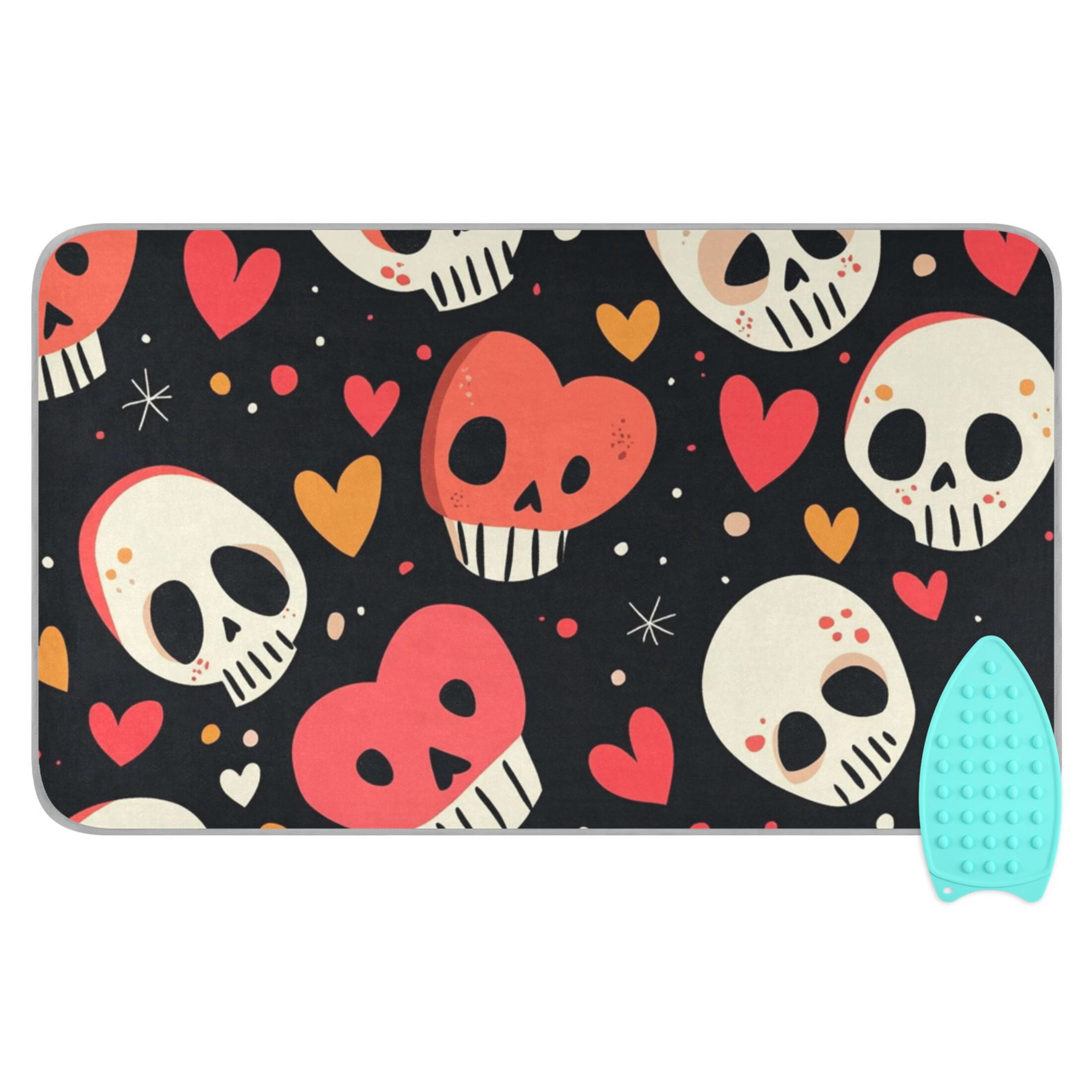 Cartoon Skulls Hearts Ironing Board Covers Heat Resistant Ironing Pad ...