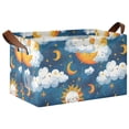 Cartoon Sky Pattern Collapsible Storage Bin Open Home Shelf Basket ...