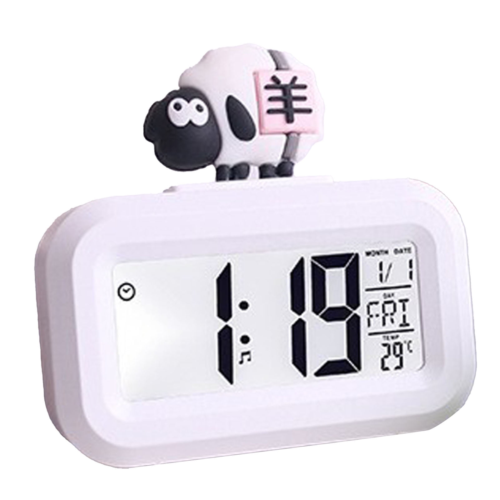 Cartoon Small Intelligent Cute Electronic Clock with LED Screen Desktop ...