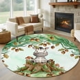 Cartoon Small Zebra 7' Round Rug for Living Room Conversation Area ...
