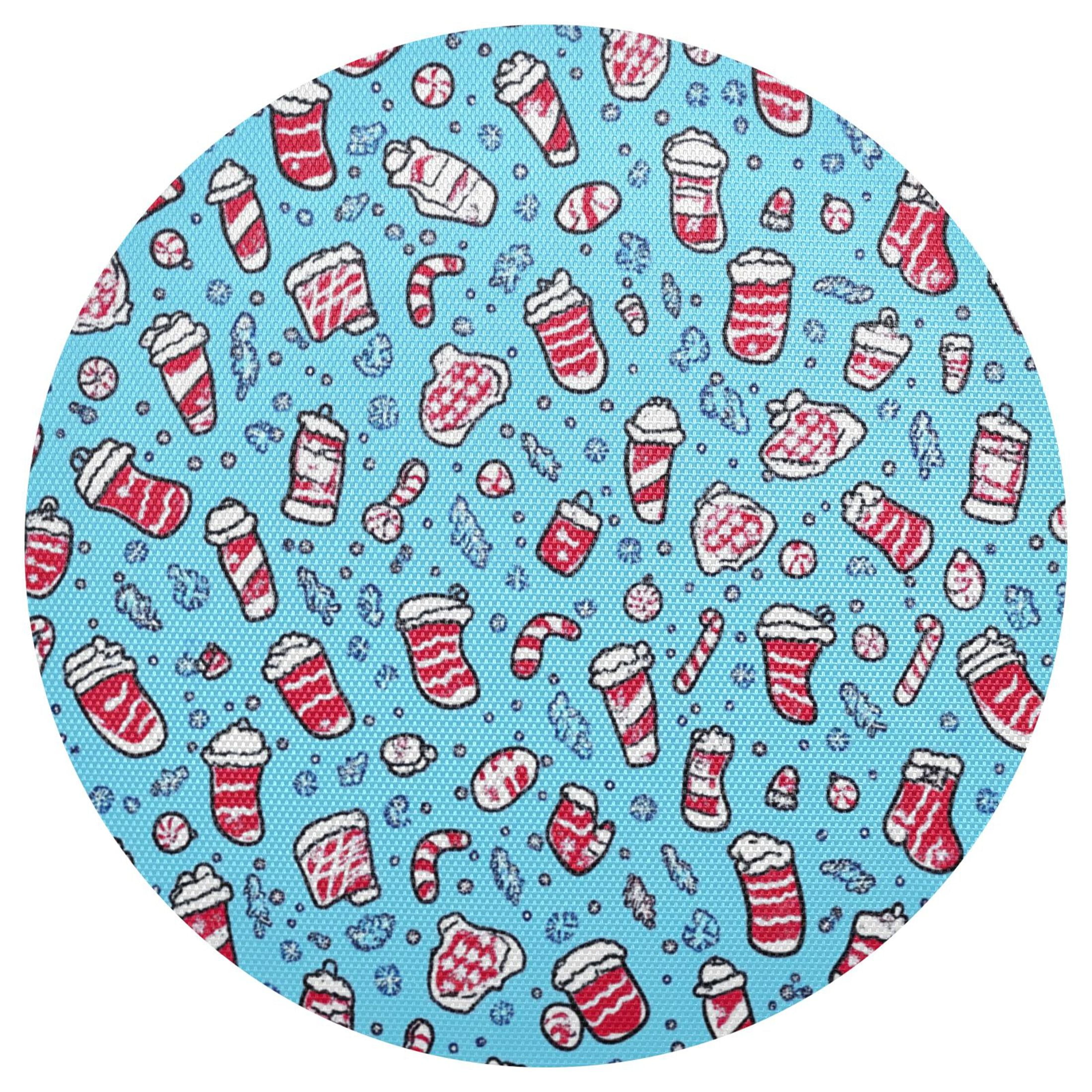 Cartoon Snack Pattern Design 4-Piece 15.4in Heat-Proof PVC Plate Mats ...