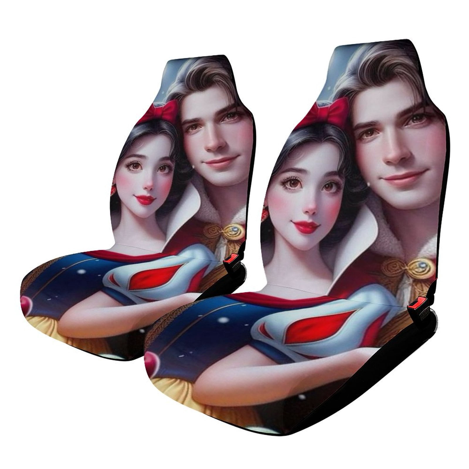 Cartoon Snow White Anime Car Seat Covers Full Front Seats Cover Anime ...