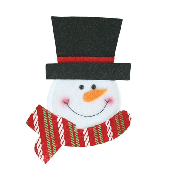 Cartoon Snowman Silverware Holder - Christmas Tableware Bag for Parties ...