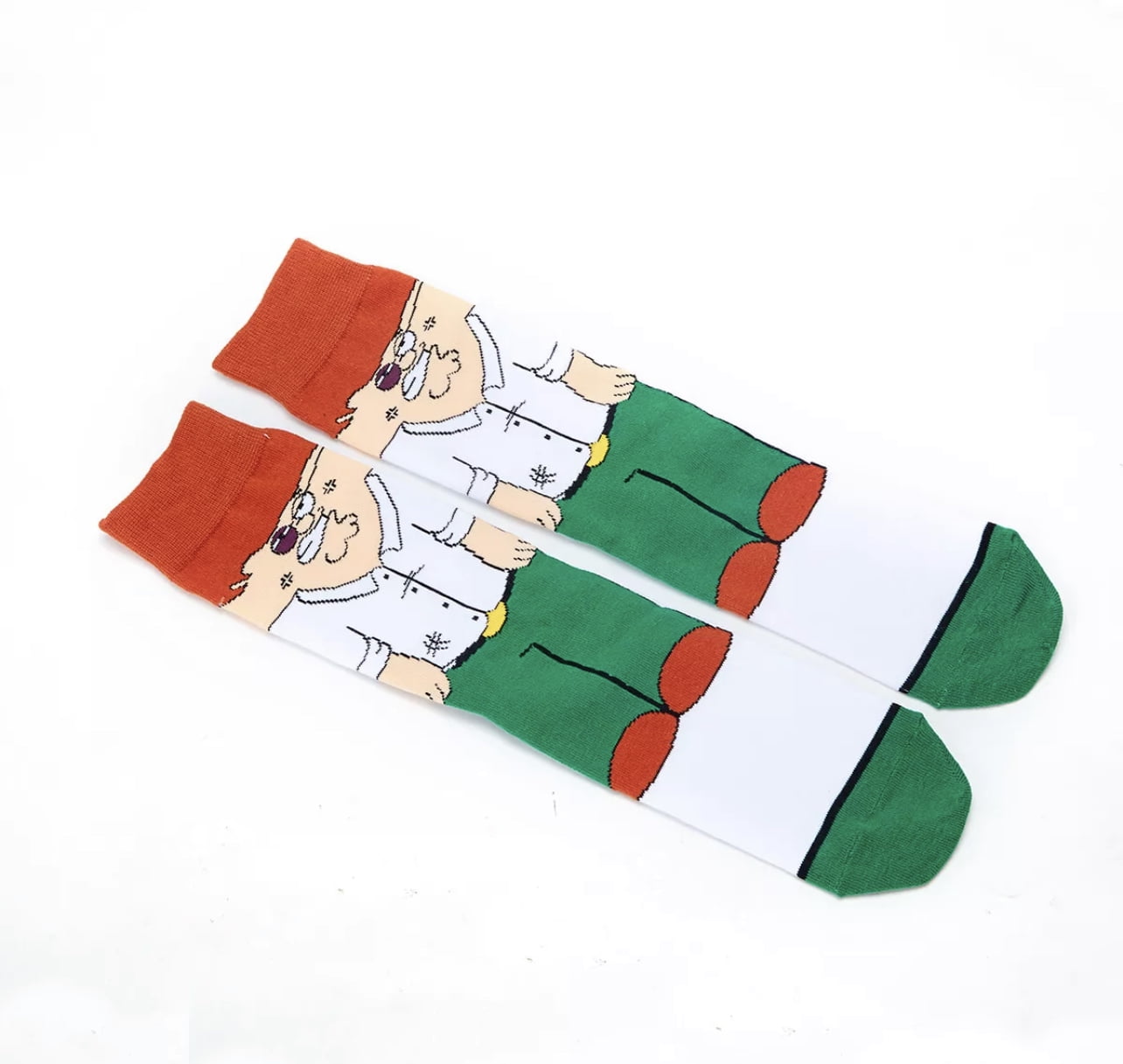 Cartoon Socks, Womens & Mens Fun Novelty Crew Character 360 Degree ...
