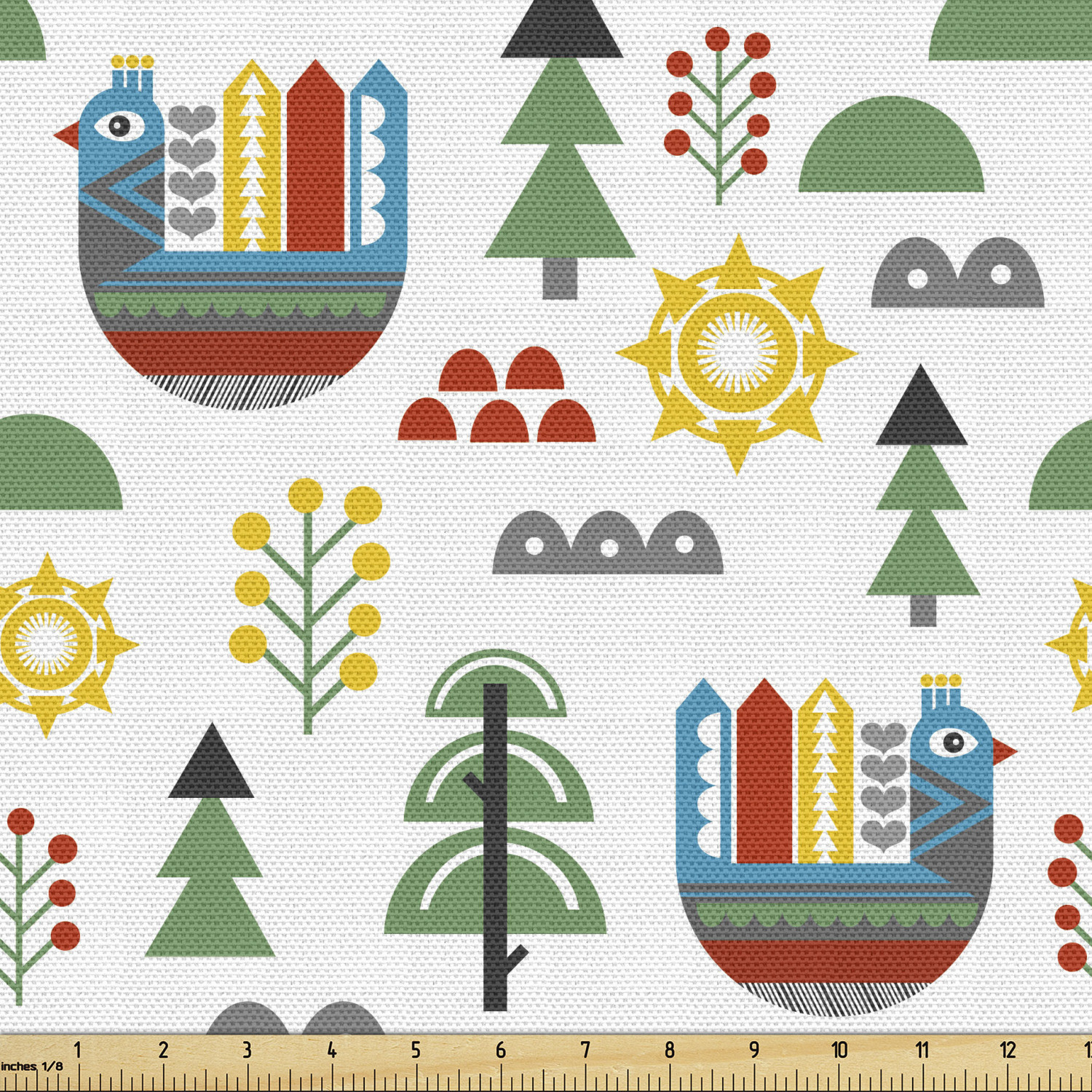 Ambesonne Cartoon Fabric by the Yard Upholstery, Chicken Shaped ...