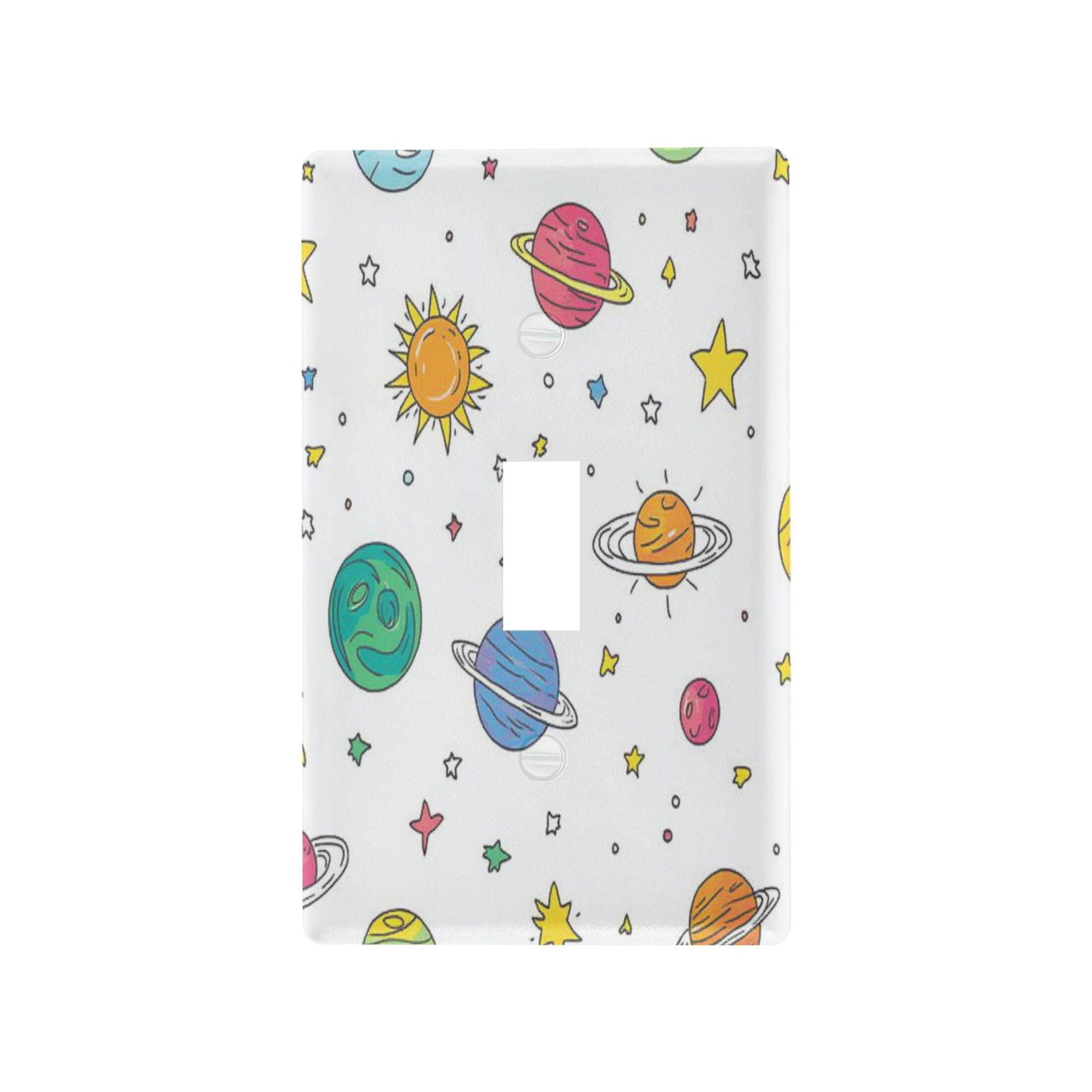 Cartoon Solar System Light Switch Cover Switch Plate Outlet Cover Plug ...
