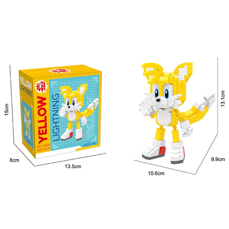Cartoon Sonic Building Blocks Action Figure Cartoon Sonic Toy Bricks ...