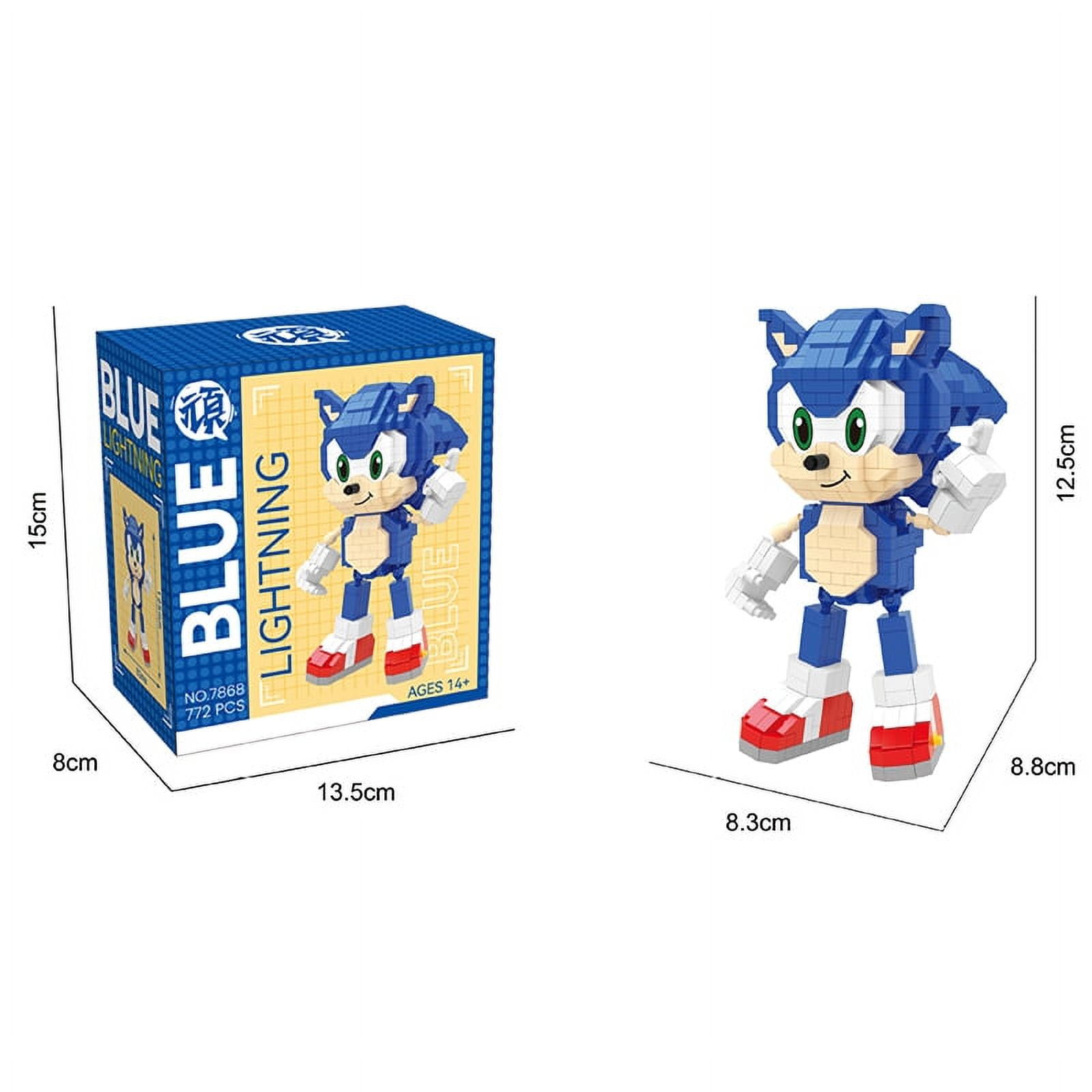 Cartoon Sonic Building Blocks Action Figure Cartoon Sonic Toy Bricks Assemble Educational Kid ...