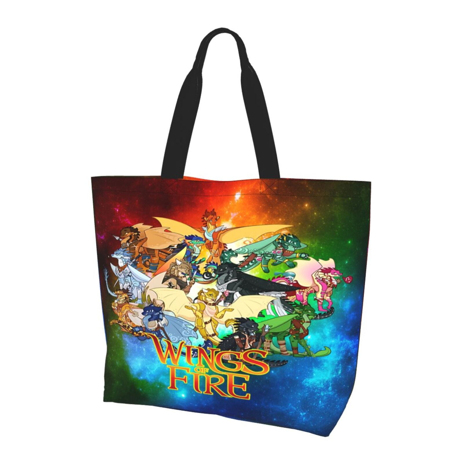 Cartoon Wings Dragon Fire Totes Bag Shopping Shoulder Bags For Women ...