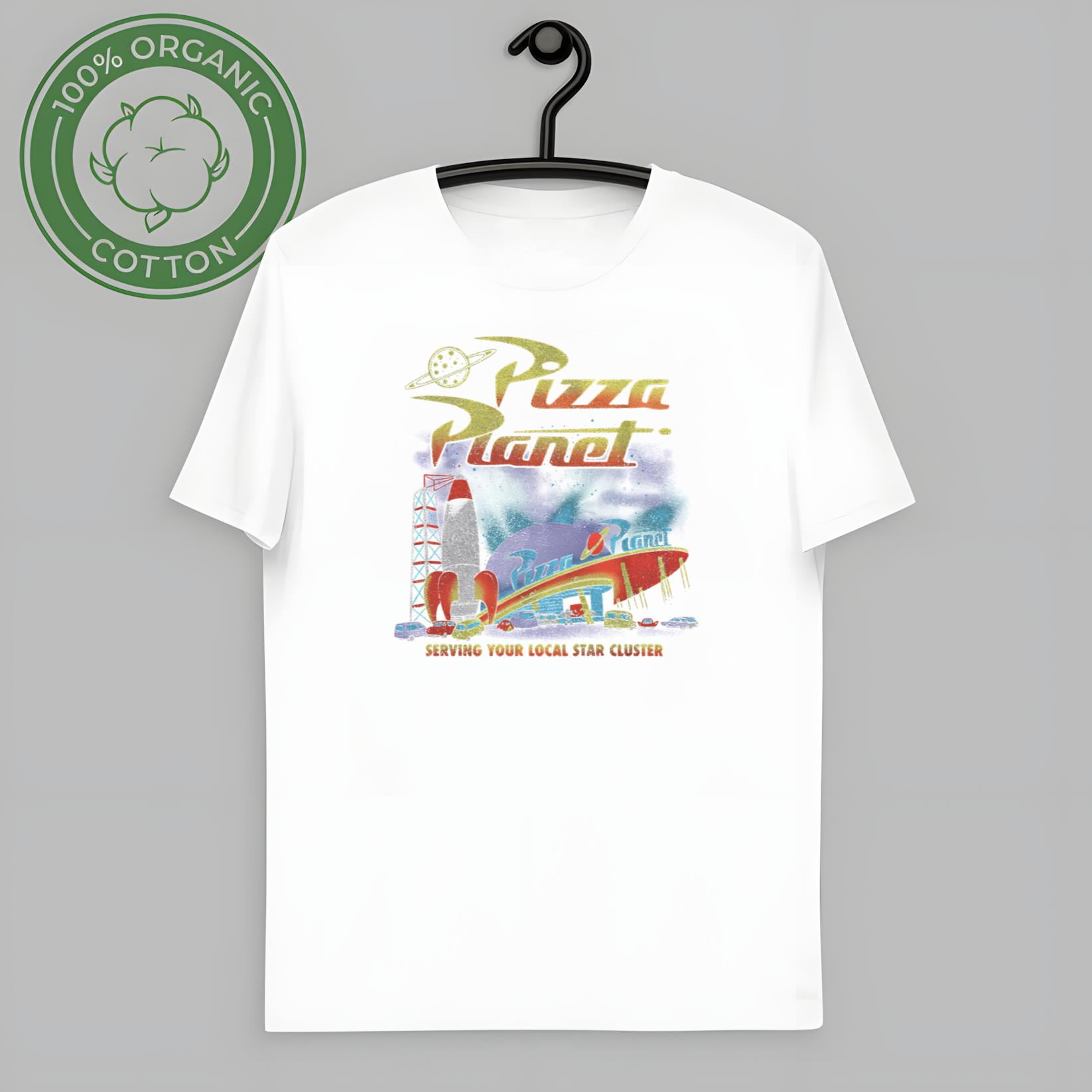 Cartoon Space Adventure Graphic Shirt, Pizza Planet Posse Design S-3XL ...