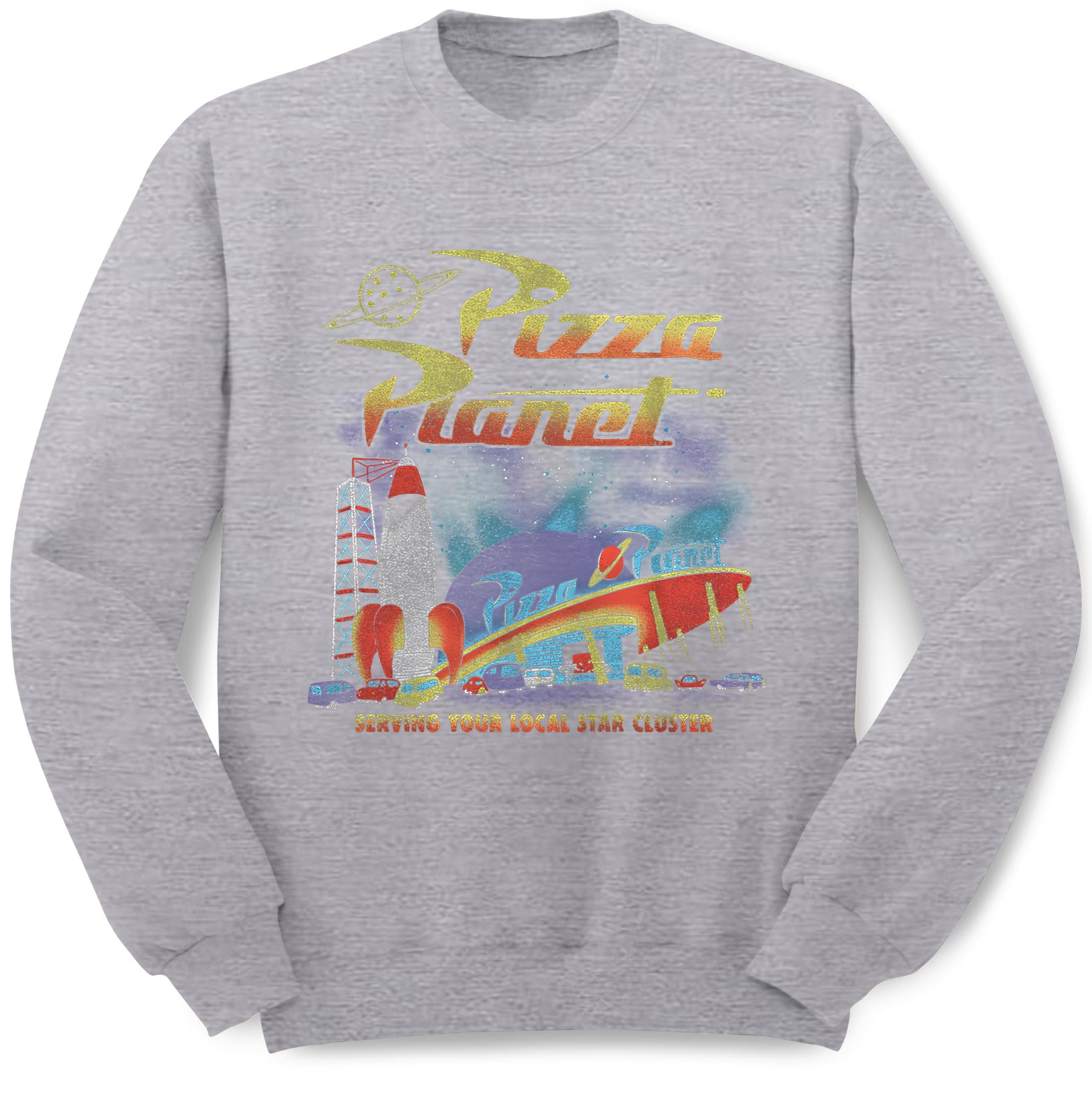 Cartoon Space Adventure Graphic Shirt, Pizza Planet Posse Design S-3XL ...