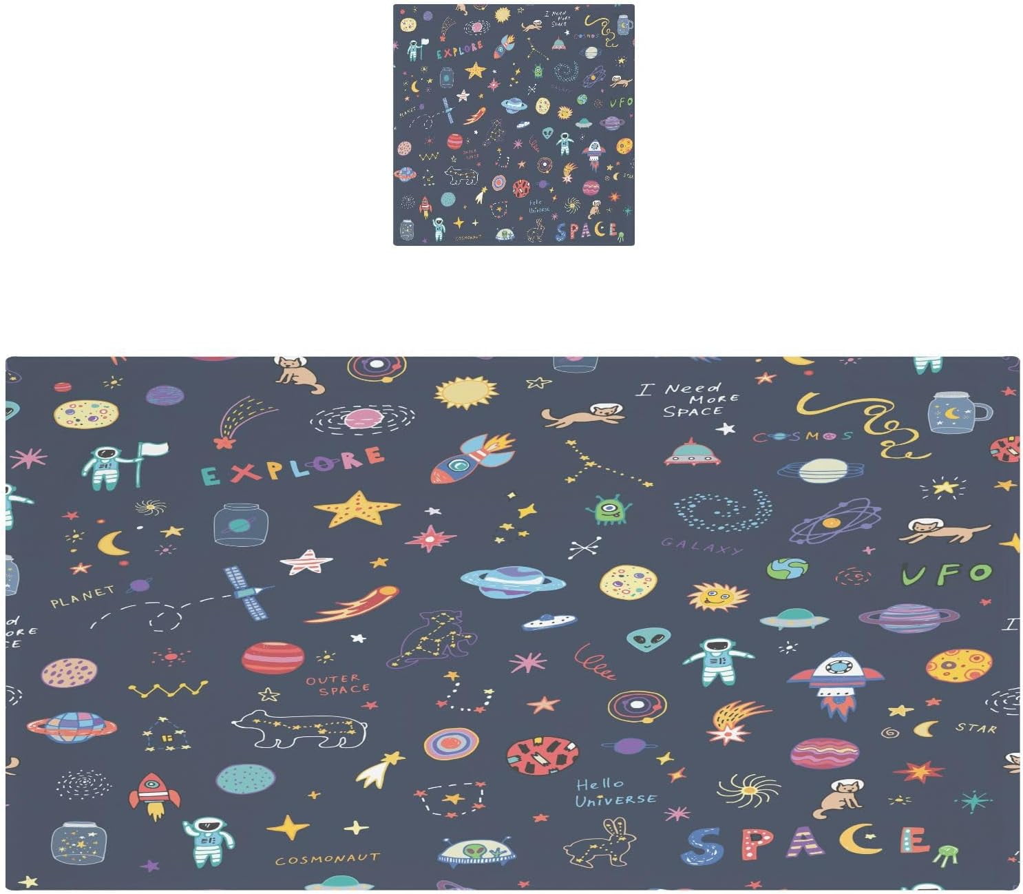 Cartoon Space Cosmonauts Towels Highly Absorbent Cotton Towels Set of 2 ...