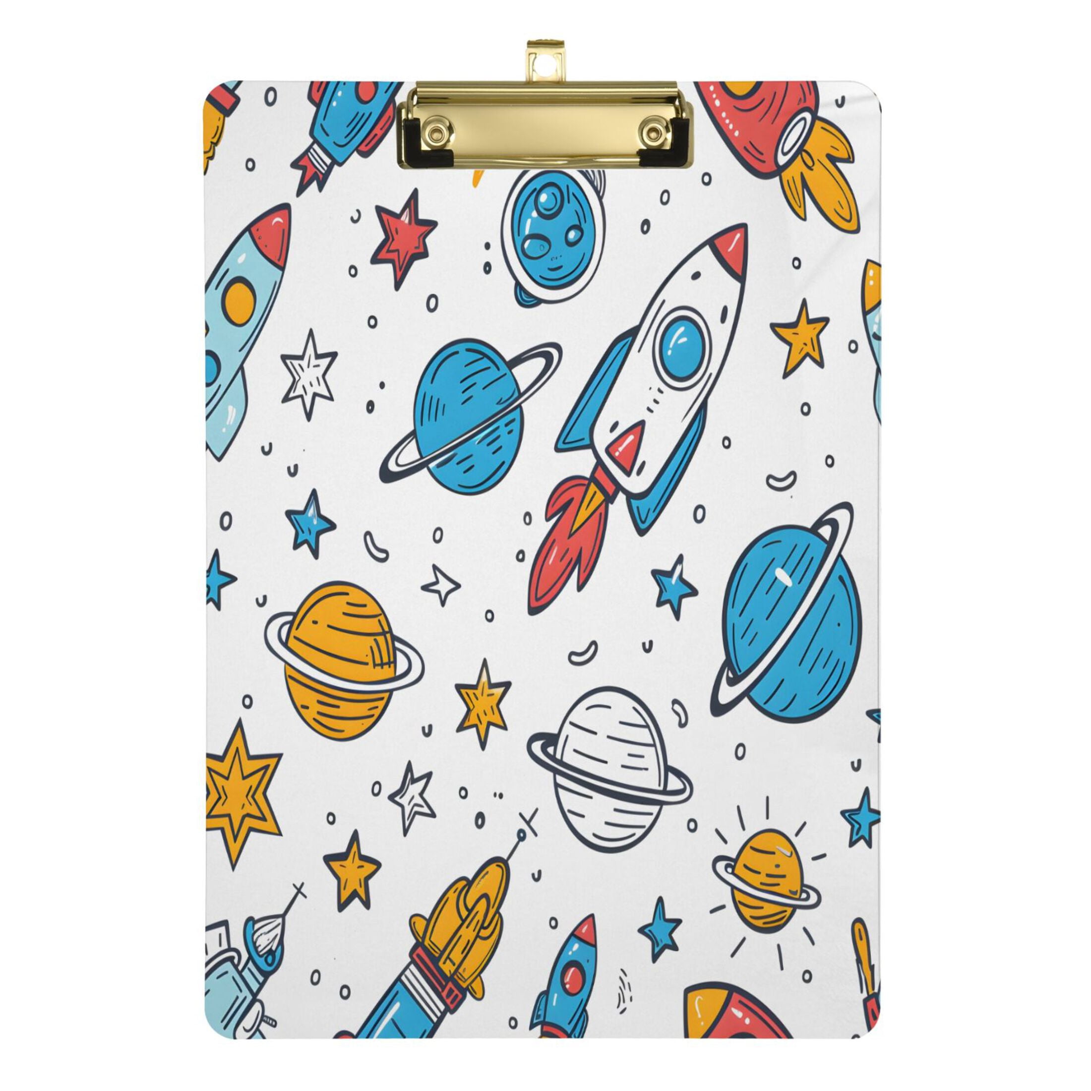Cartoon Space Elements Universe Acrylic Clipboards A4 Standard Letter ...