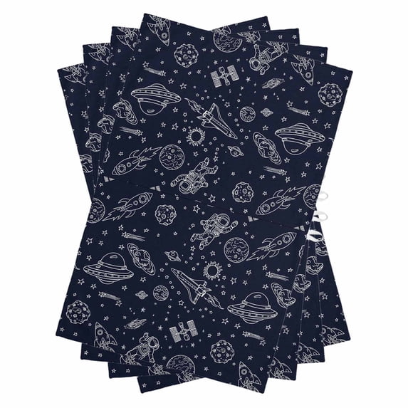 Cartoon Space Kitchen Towels Set of 4, Water Absorbent Dish Towel ...