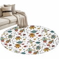 Cartoon Space Round Rug 4ft Washable Circle Entryway Rugs Non Slip ...