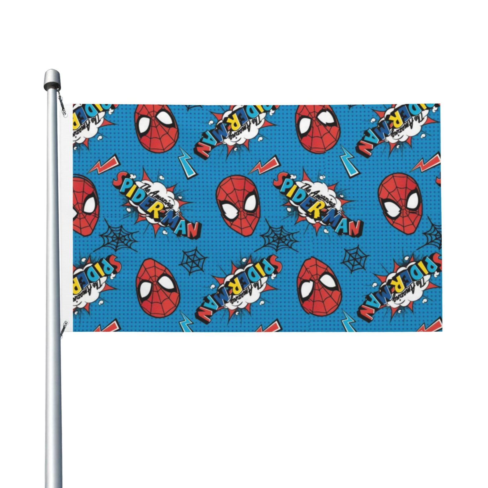 Cartoon Spider-Man 3x5ft Face Flag Fade Proof Holiday Fall Flag Outdoor ...