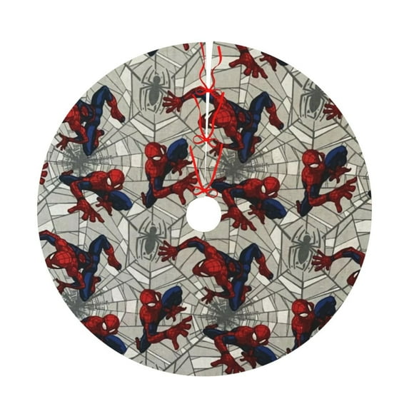 Cartoon Spider-Man Christmas Tree Skirt 36 inch,Farmhouse Holiday Tree ...