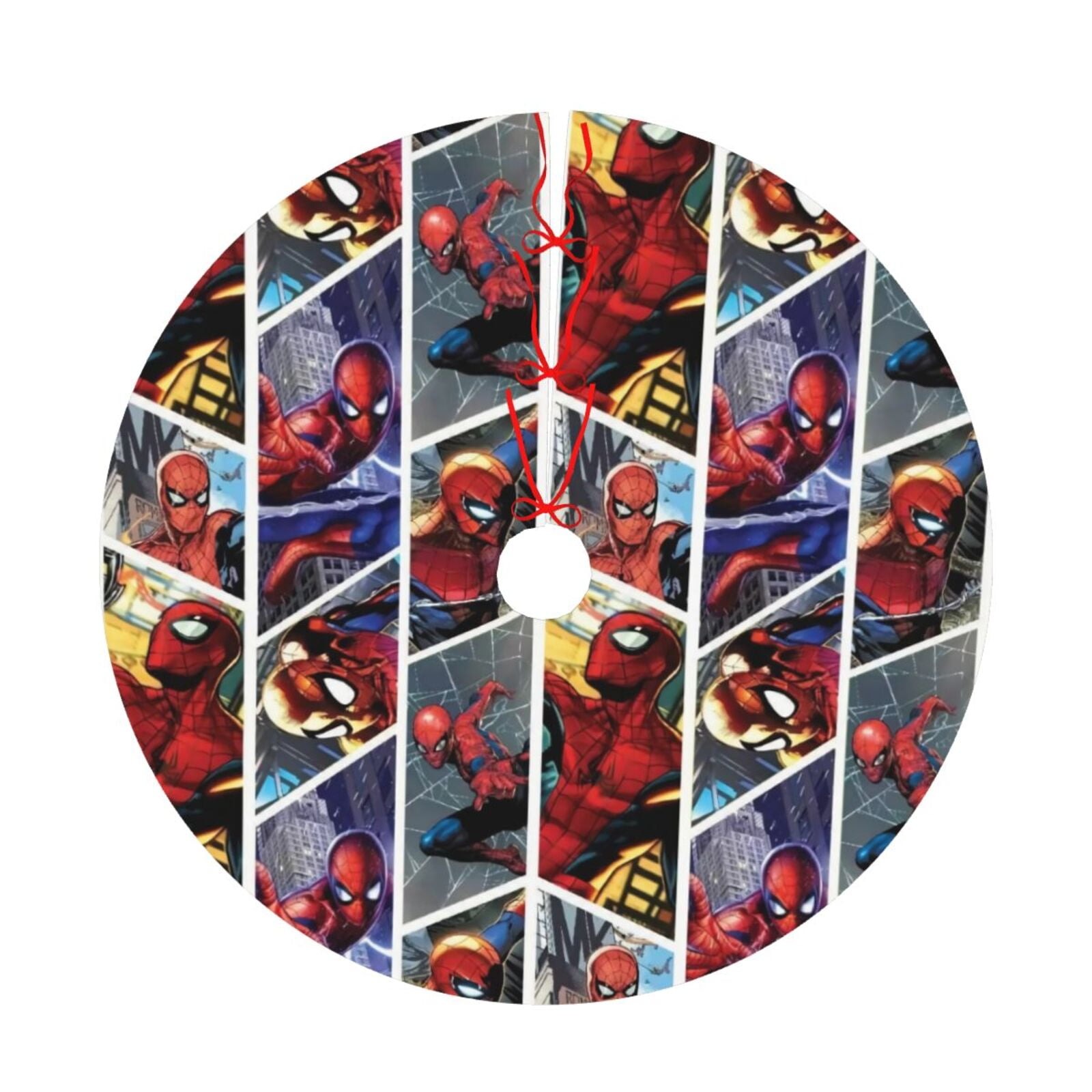 Cartoon Spider-Man Christmas Tree Skirt Xmas Tree Mat Christmas Tree ...