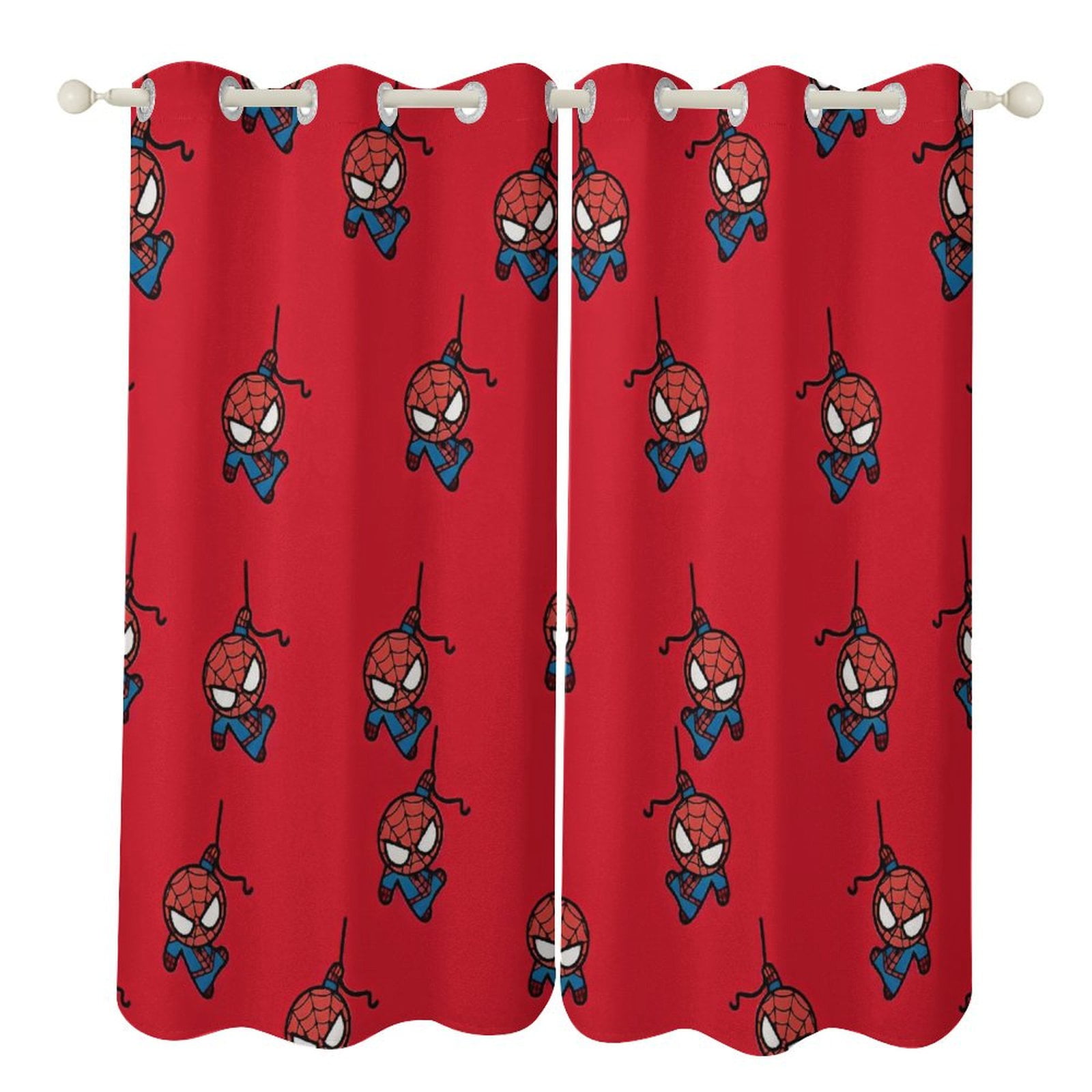 Cartoon Spider-Man Curtains 84 inch,2 Panels Set,100% Blackout Curtain ...