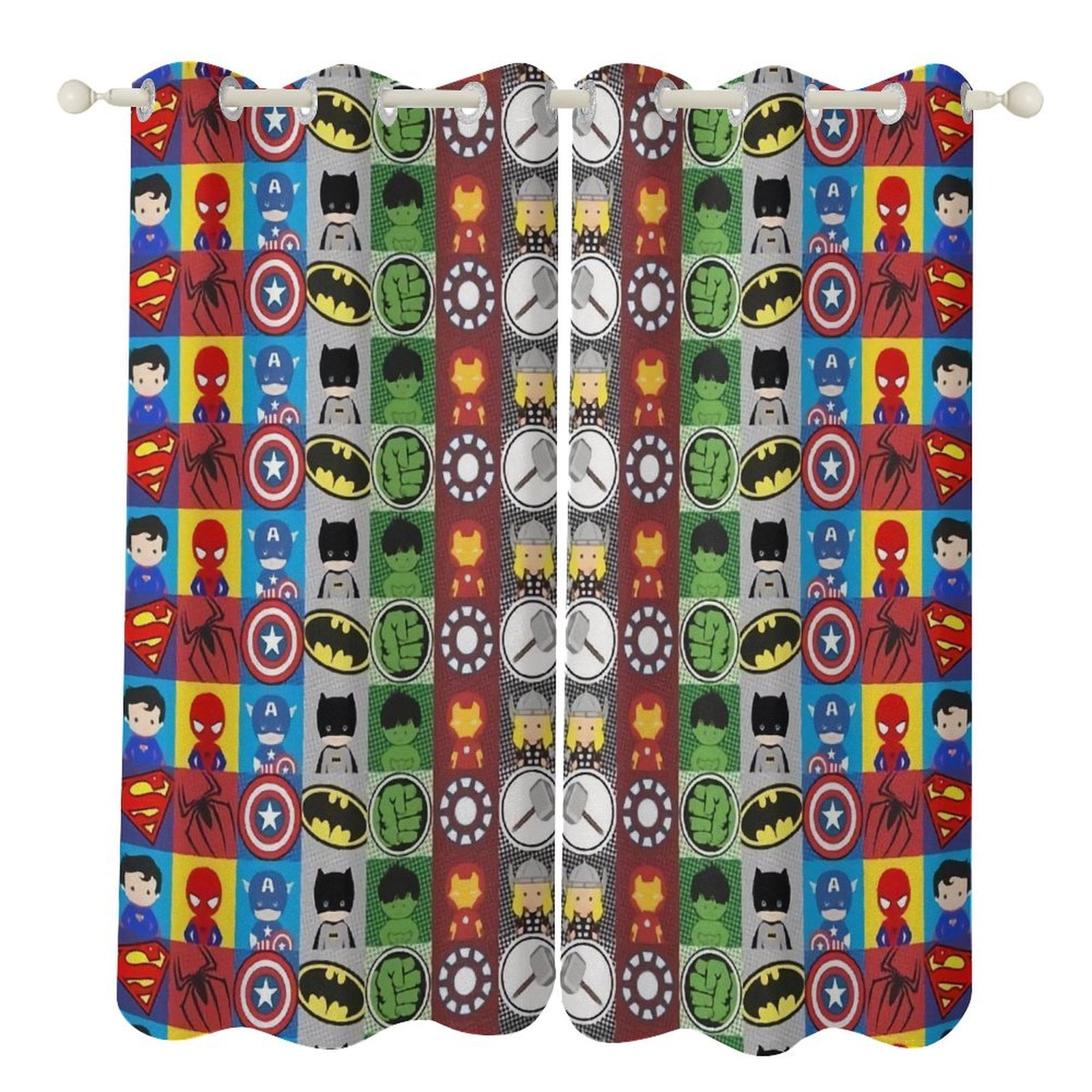 Cartoon Spider-Man Curtains for Kids,Cartoon BlackOut Curtain for Boy ...