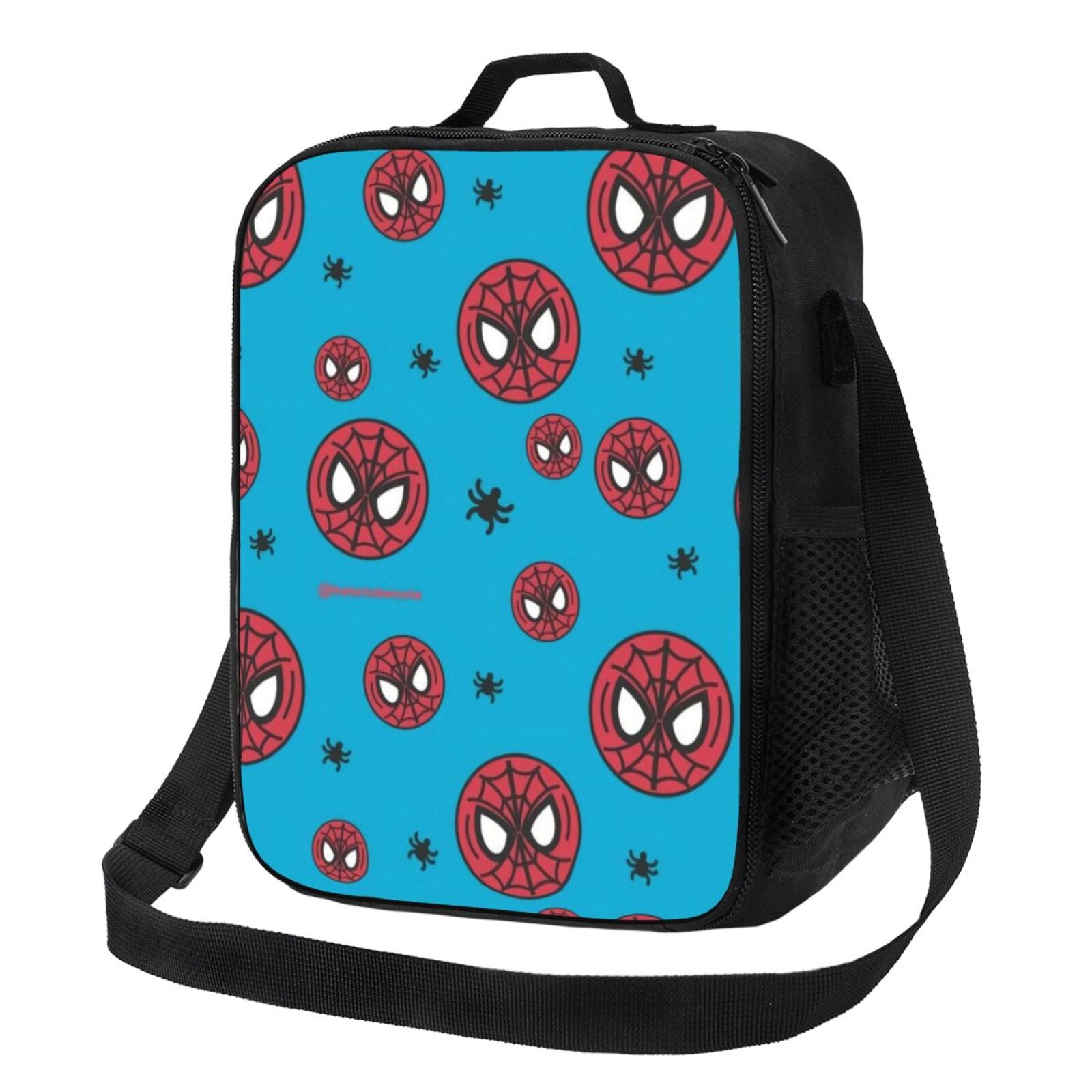 Cartoon Spider-Man Head 03 Crossbody Lunch Bag Portable Leakproof ...