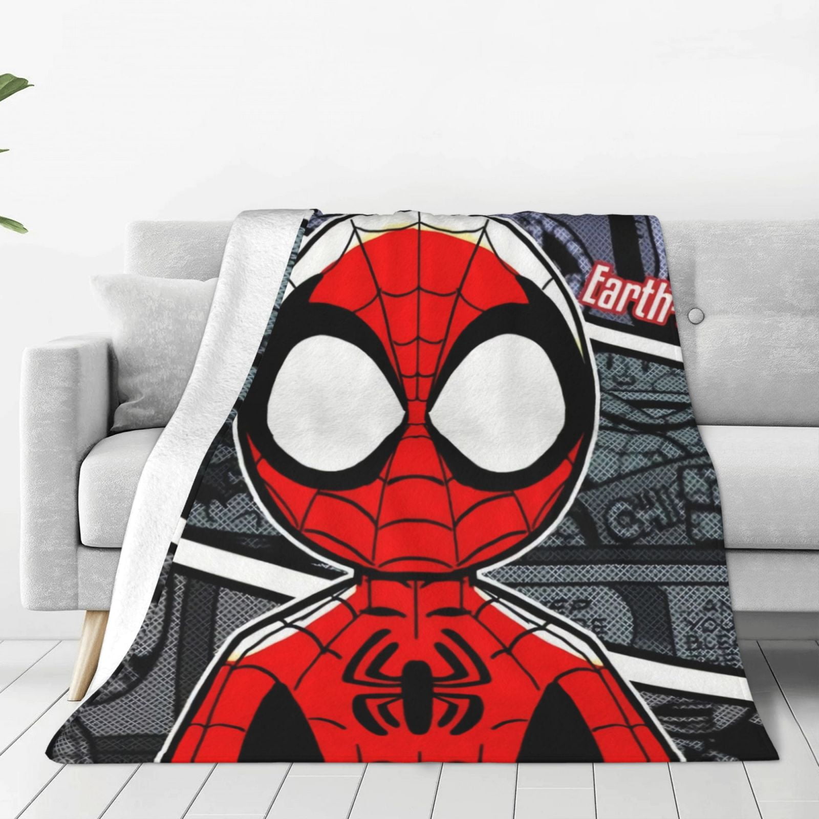 Cartoon Spider-Man Head 545 Blanket Cartoon Blanket Home Cute Blankets ...