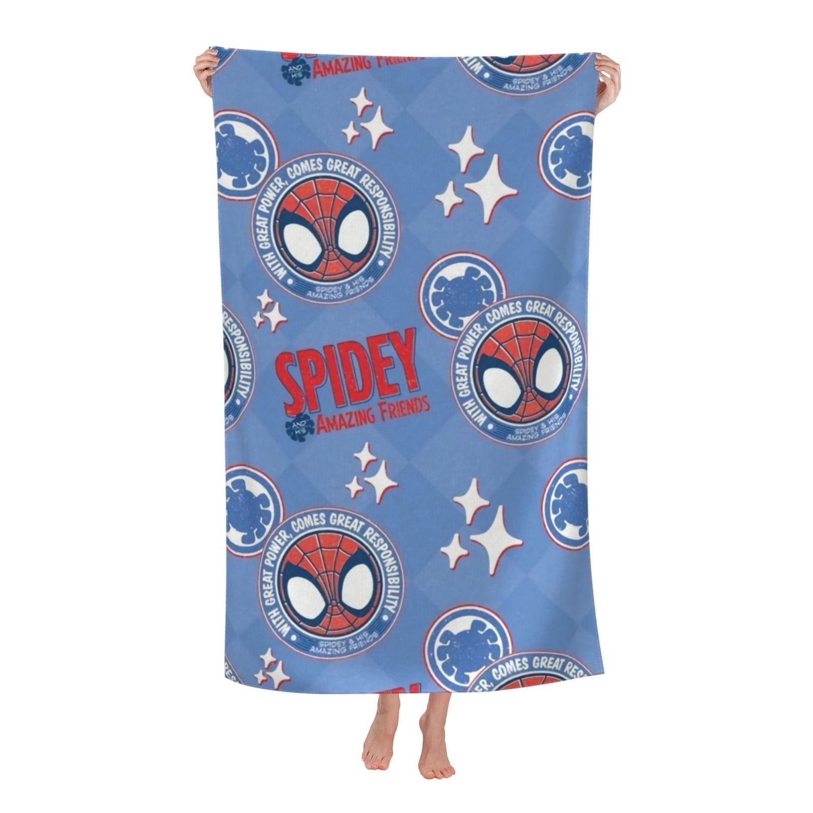 Cartoon Spider-Man Head Bath Towels,Cartoon Spider-Man Head Beach Towel ...