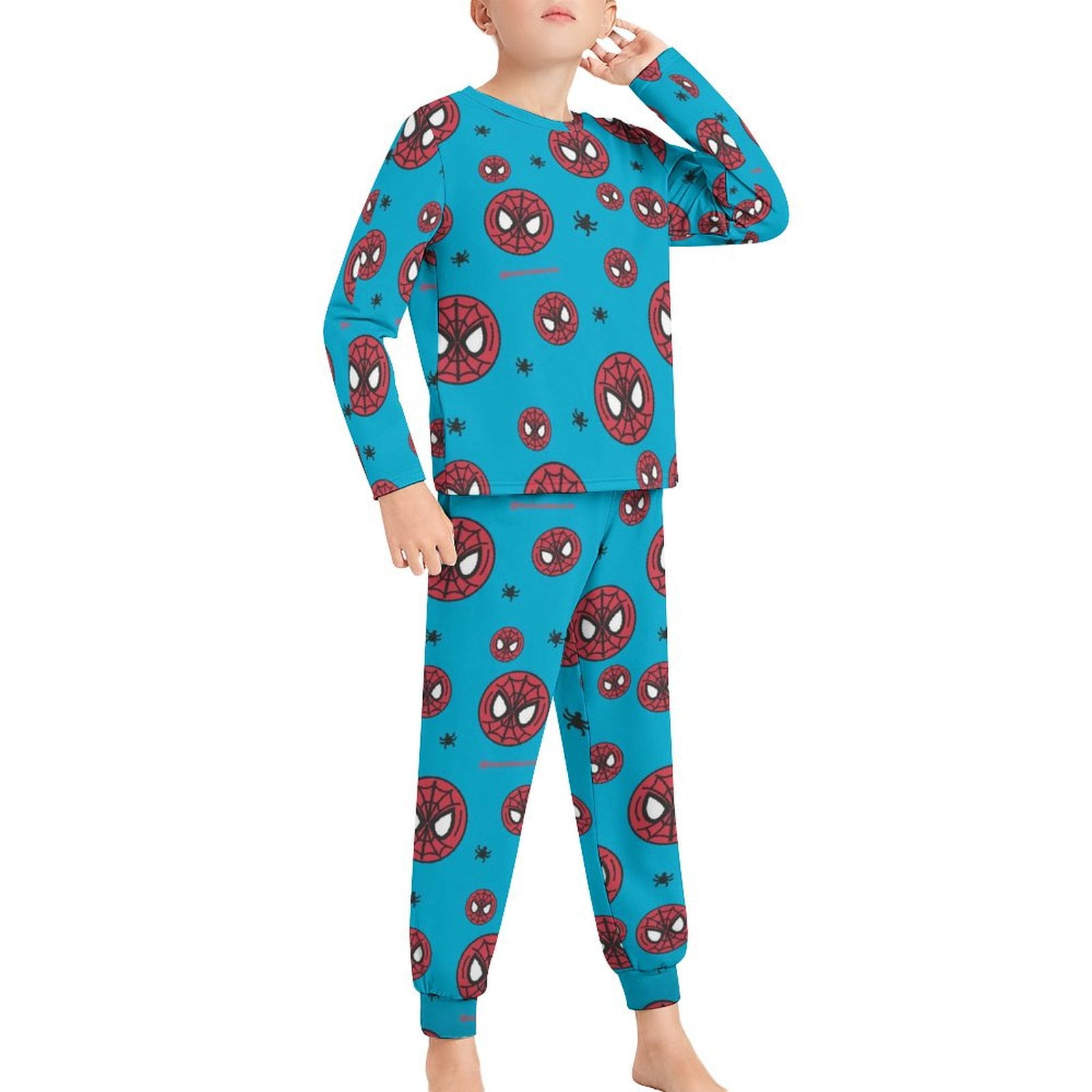 Cartoon Spider-Man Head Boys Pajamas for Toddler Clothes Set Planet ...